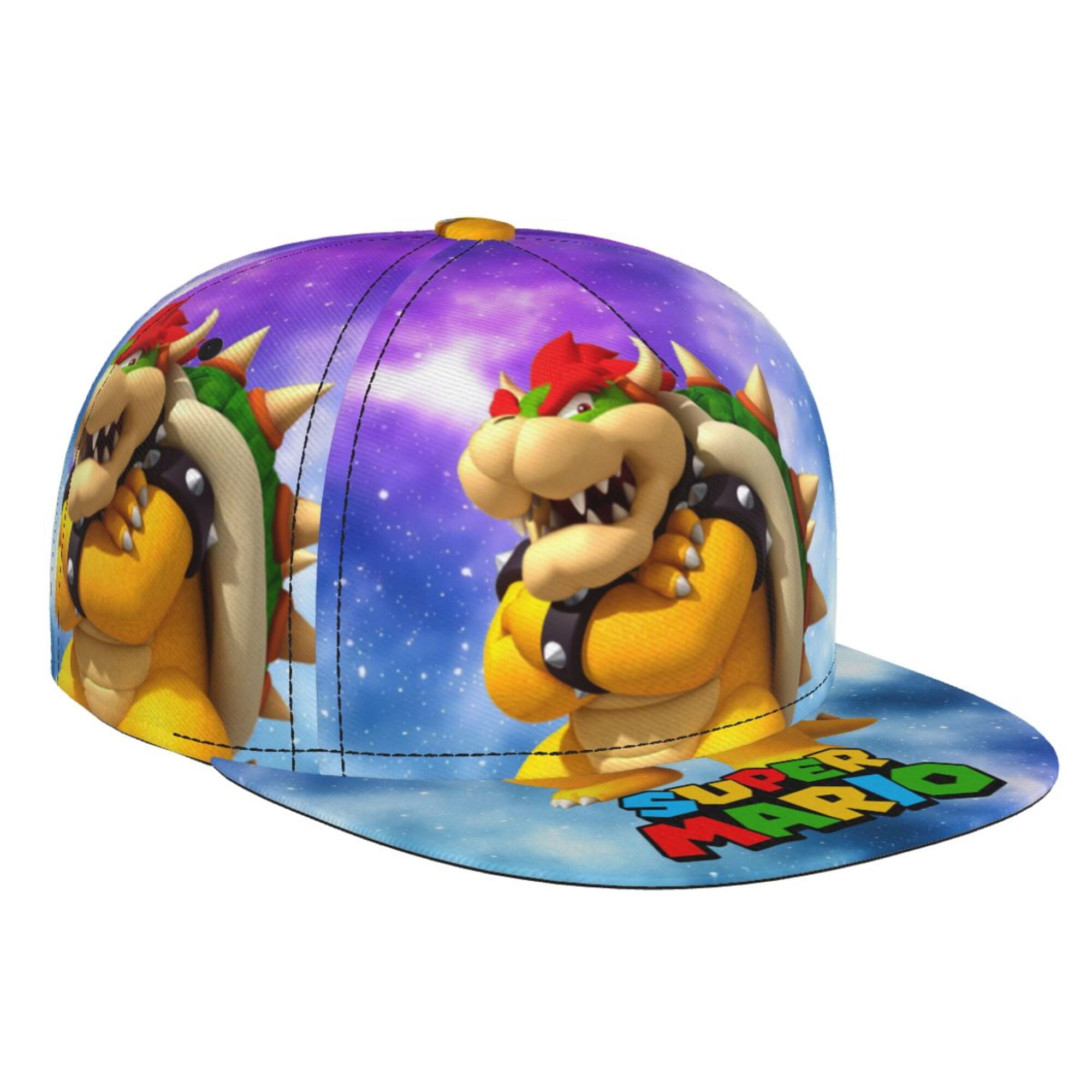 Super Bowser Baseball Cap For Men, Women & Kids, Classic Flat Brim Hat ...