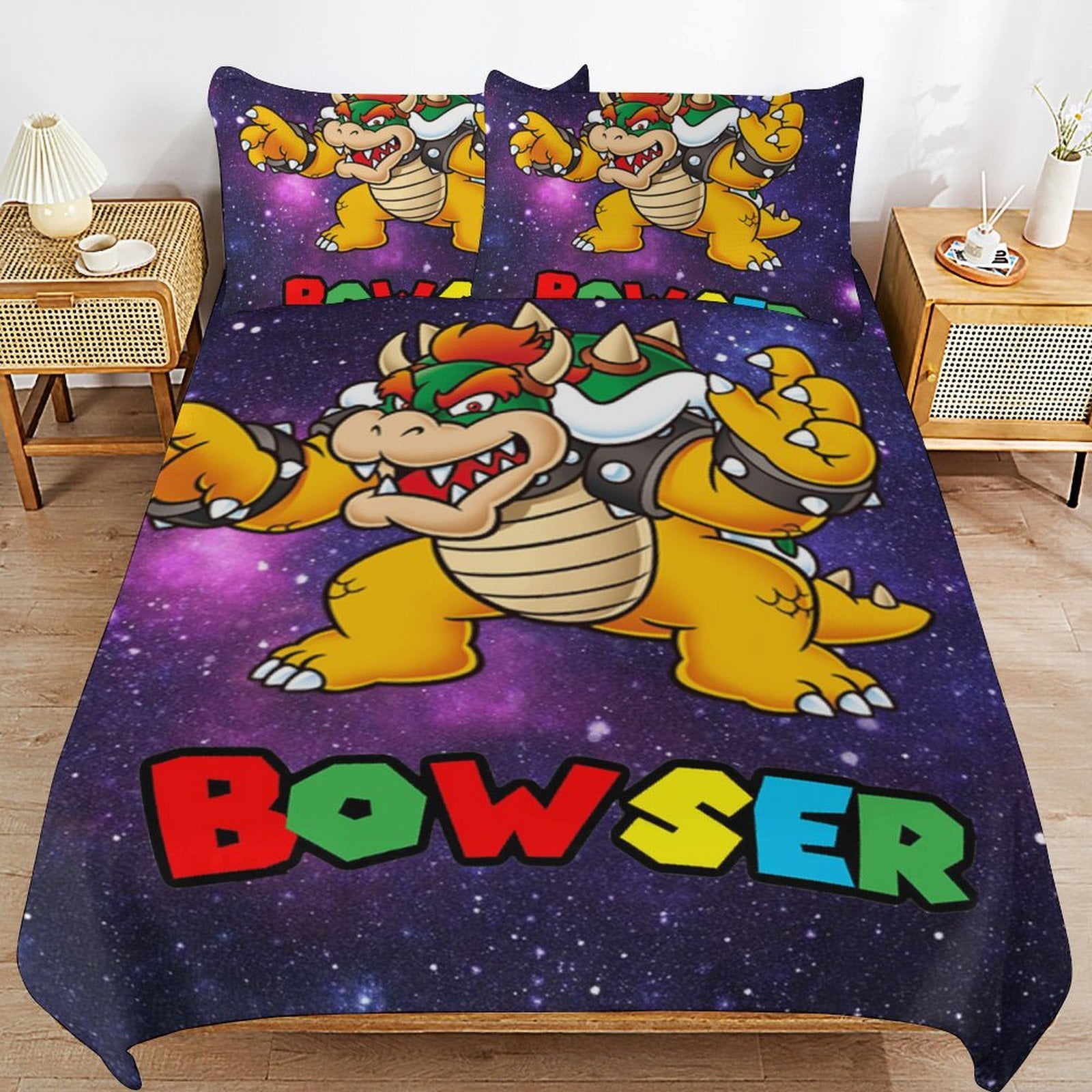Super Bowser Bed Duvet Cover Microfiber Bedding Sets 3D Printed ...