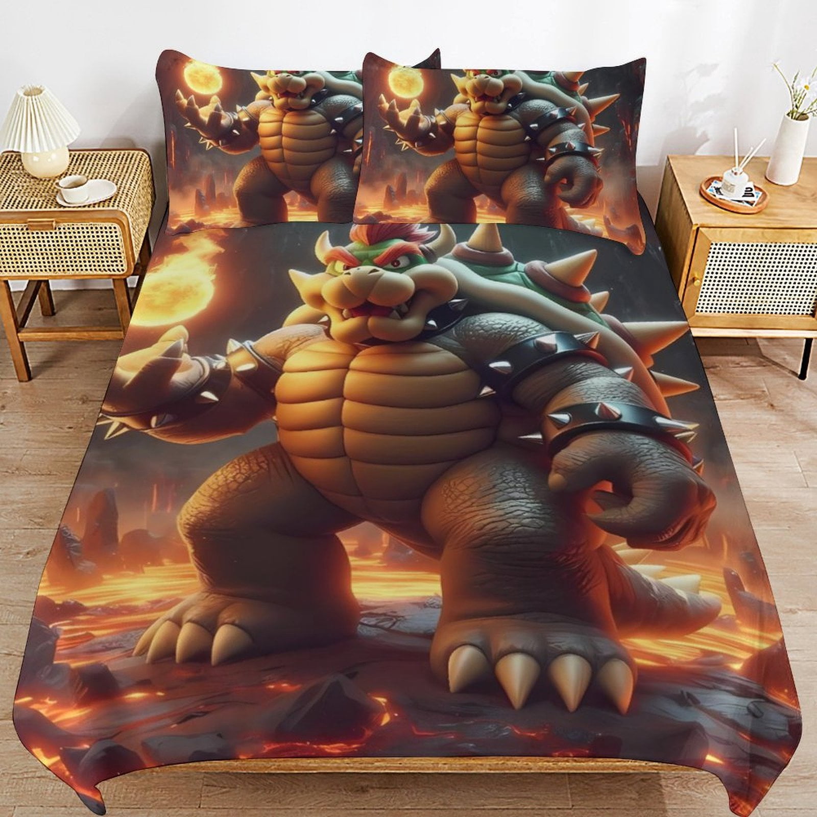Super Bowser Bed Duvet Cover Microfiber Bedding Sets 3D Printed ...