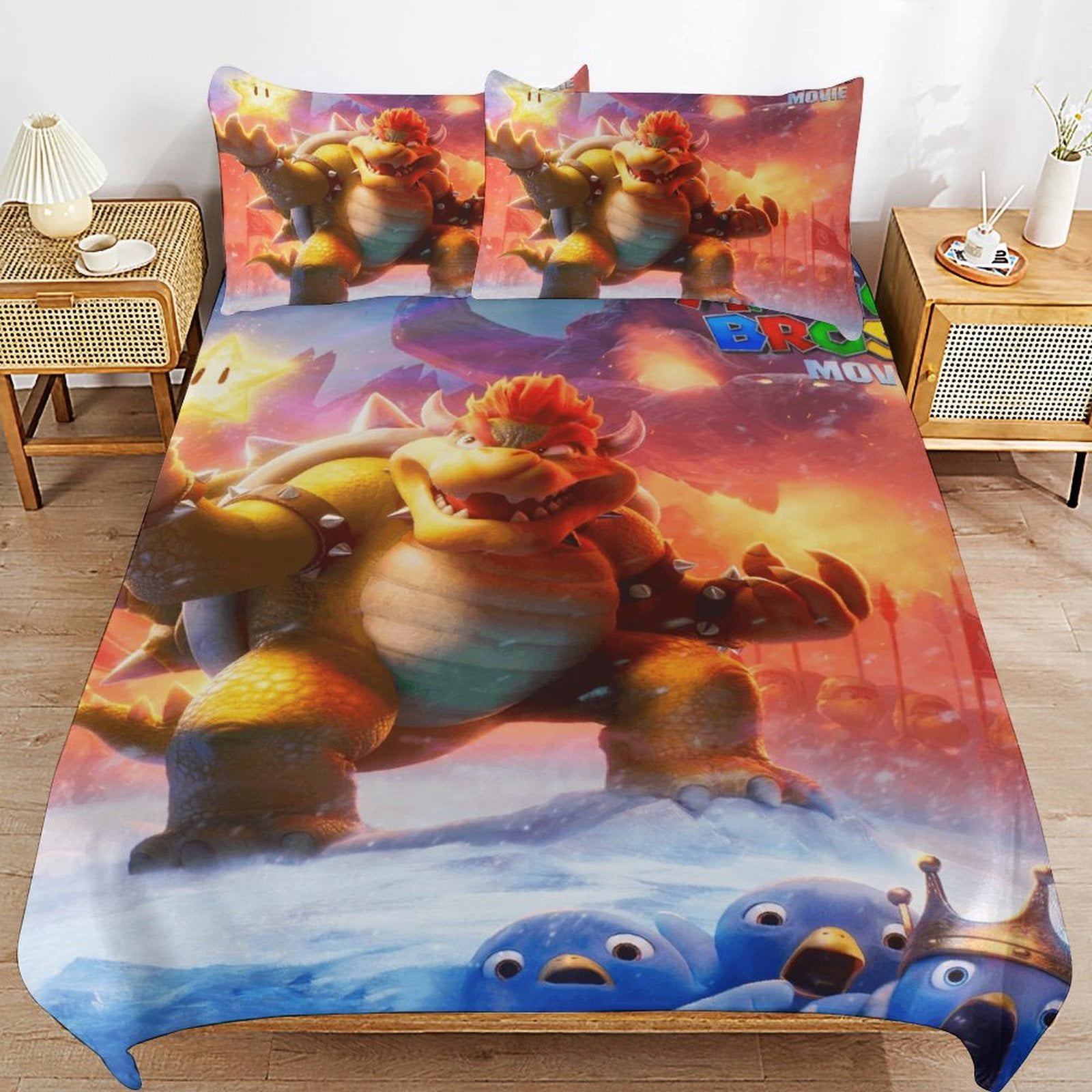 Super Bowser Bed Duvet Cover Microfiber Bedding Sets 3D Printed ...