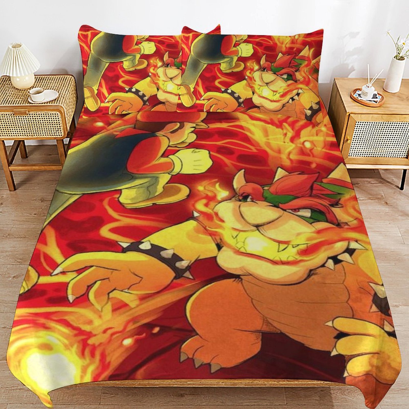 Super Bowser Bed Duvet Cover Microfiber Bedding Sets 3D Printed ...