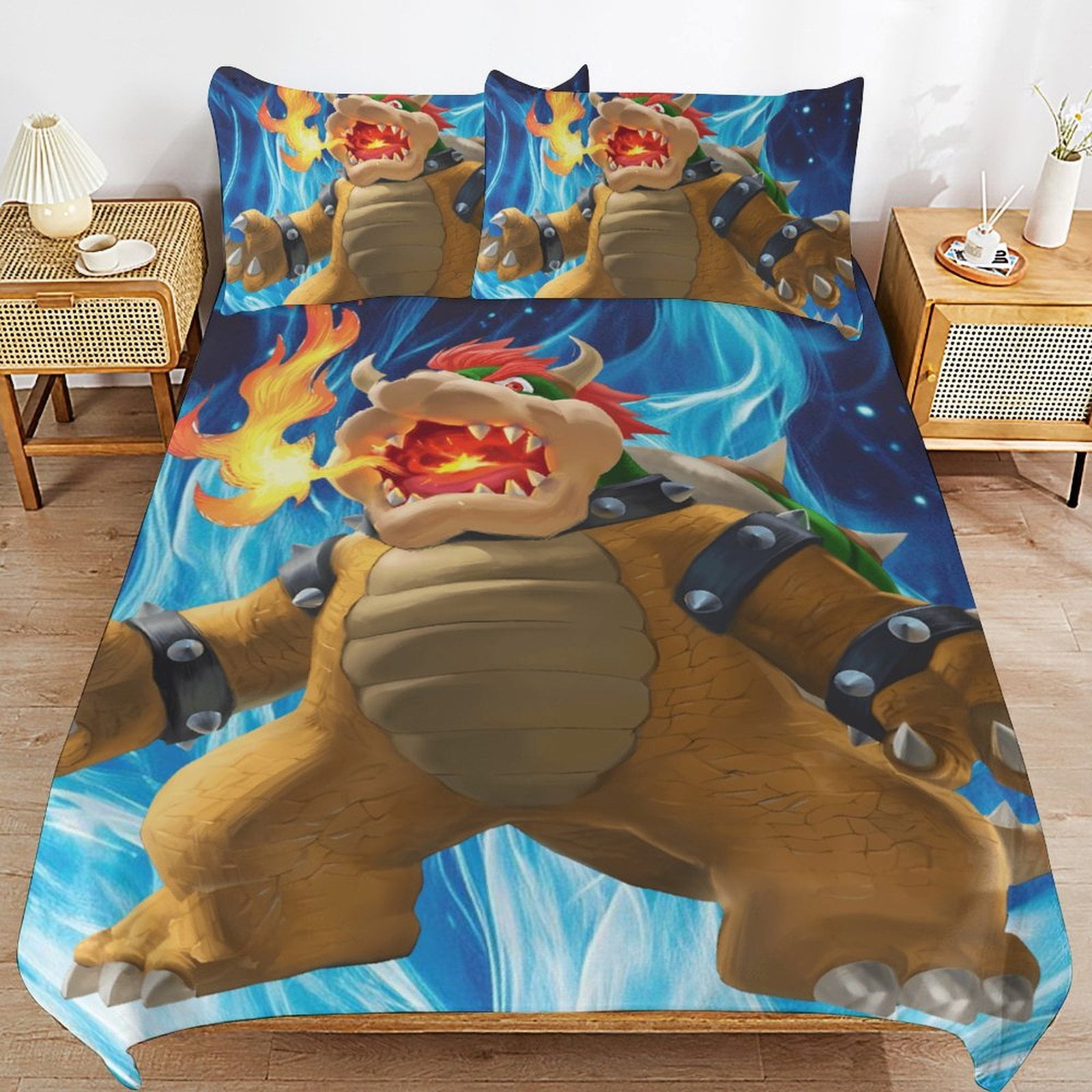 Super Bowser Bed Duvet Cover Microfiber Bedding Sets 3D Printed ...