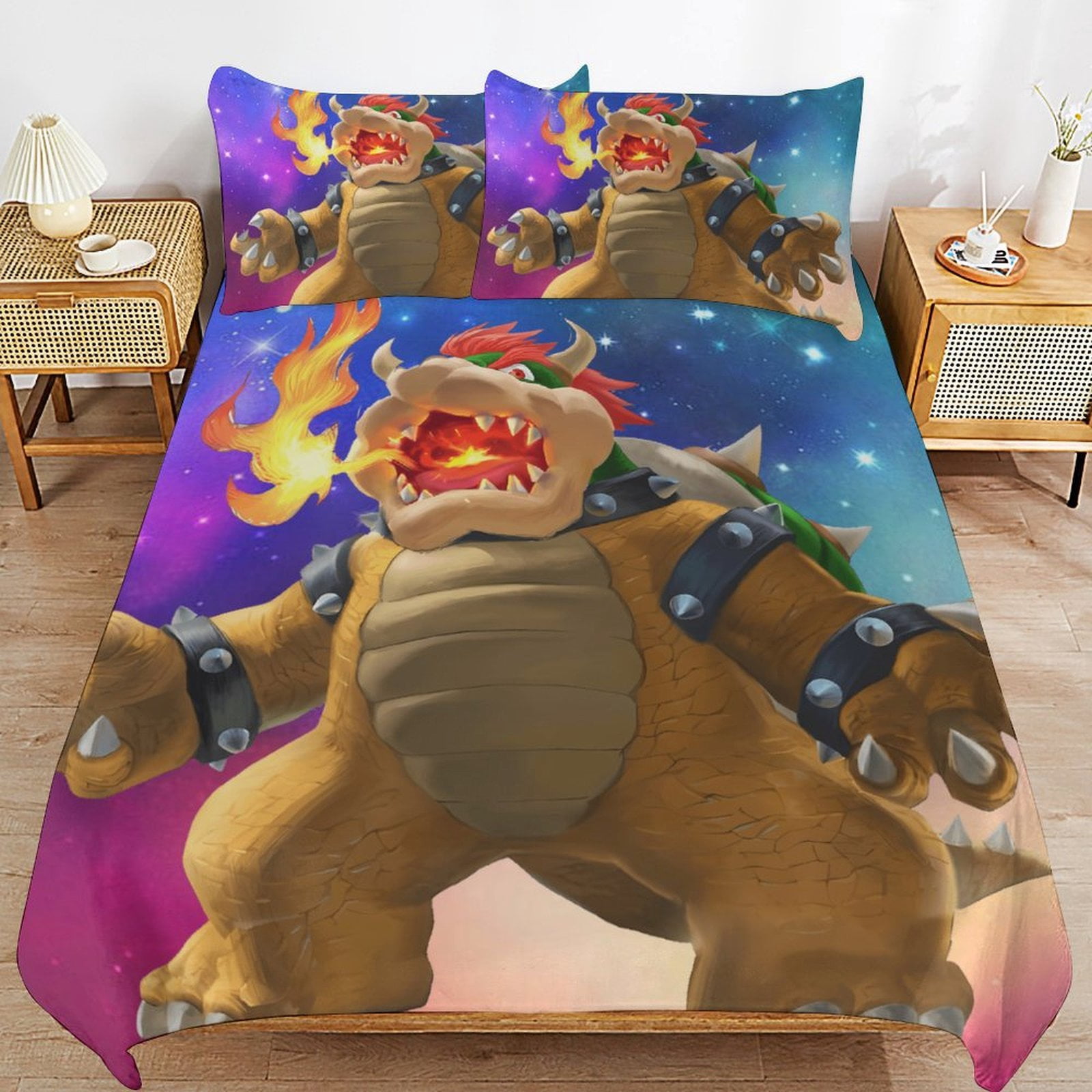 Super Bowser Bed Duvet Cover Microfiber Bedding Sets 3D Printed ...