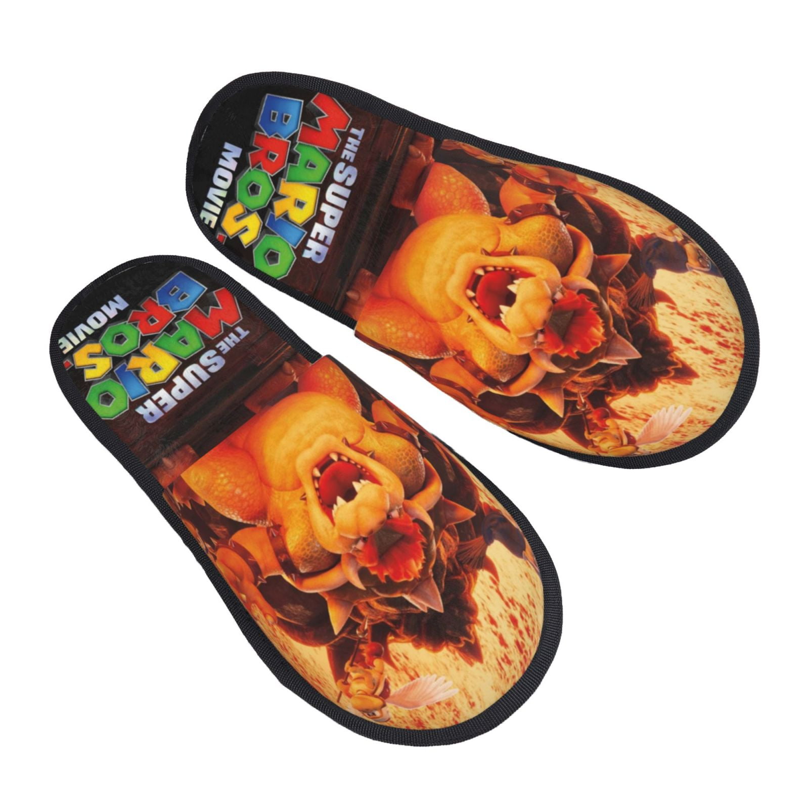 Super Bowser Furry Slippers For Men Women Fuzzy House Slippers Winter ...