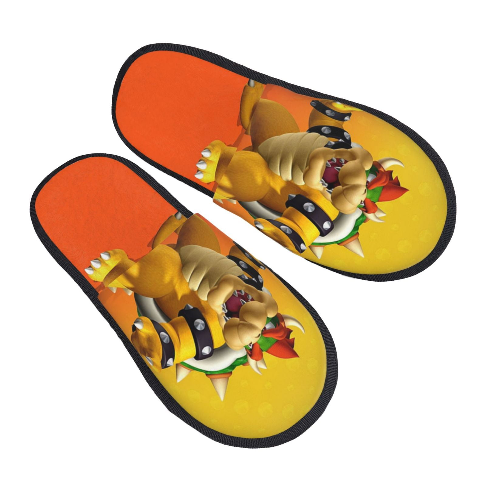 Super Bowser Furry Slippers For Men Women Fuzzy House Slippers Winter ...