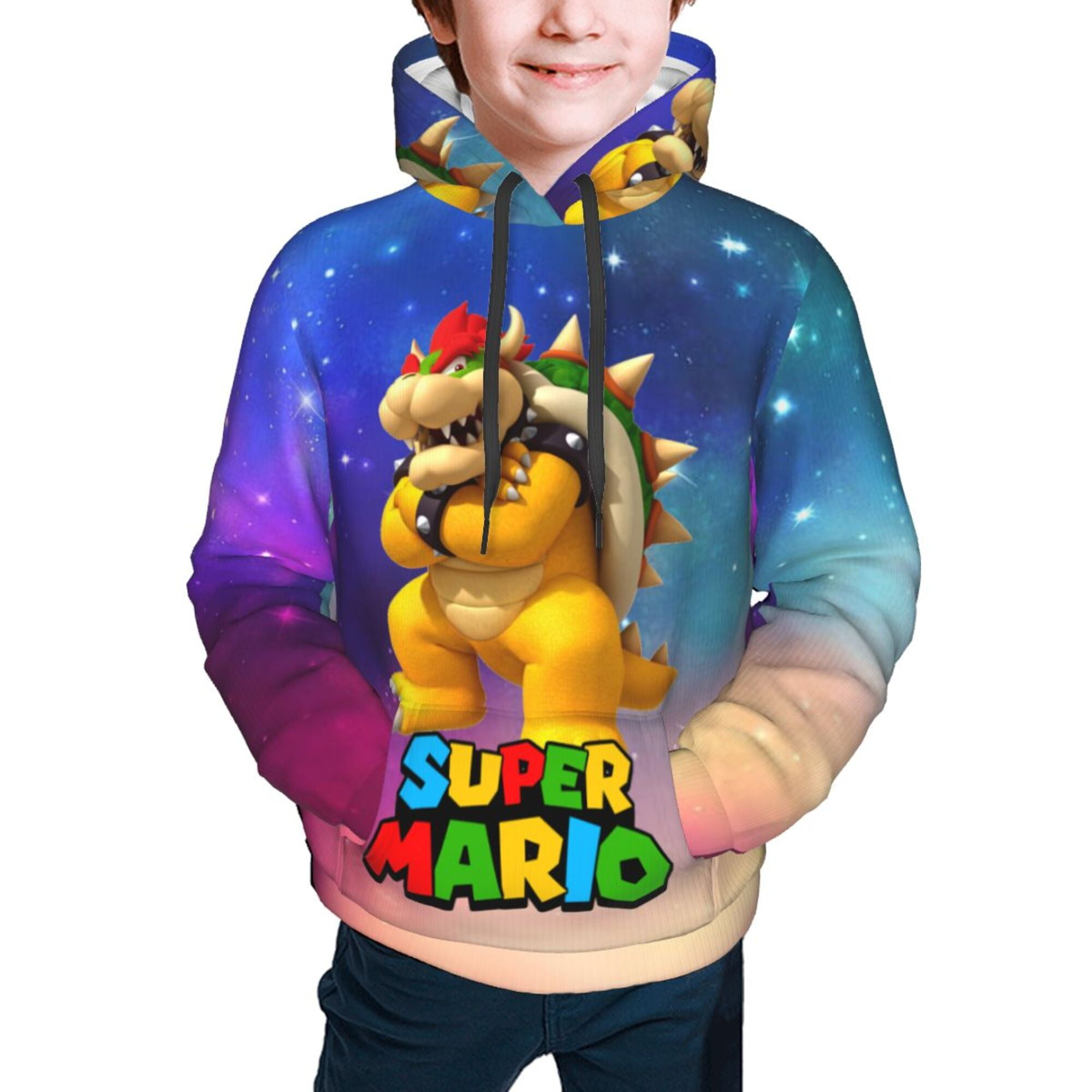 Super Bowser Hoodies Pullover For Boys Girls 3d Printed Hooded ...