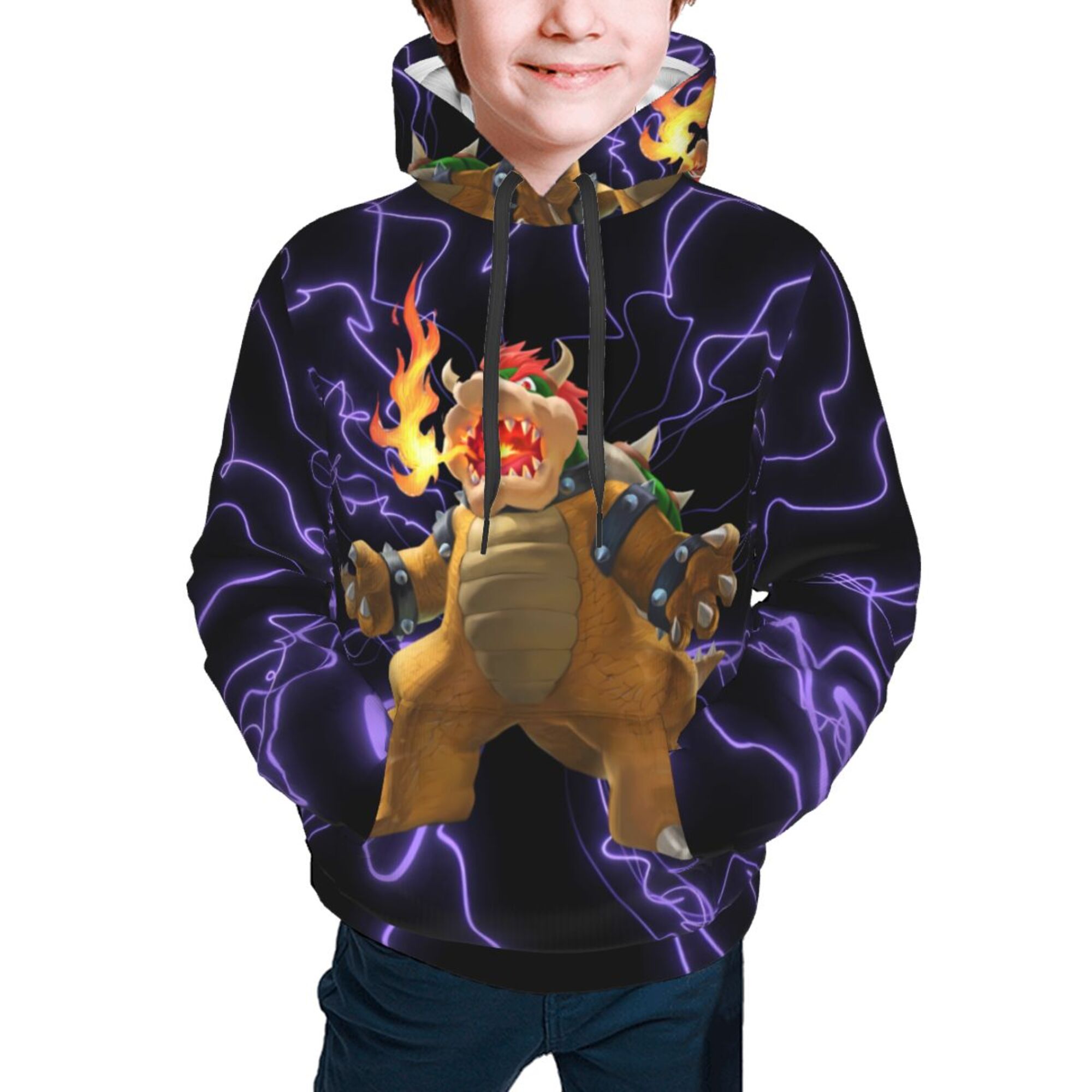 Super Bowser Kids' Hoodie 3d Print Sweatshirt Soft Pullover Hooded With ...