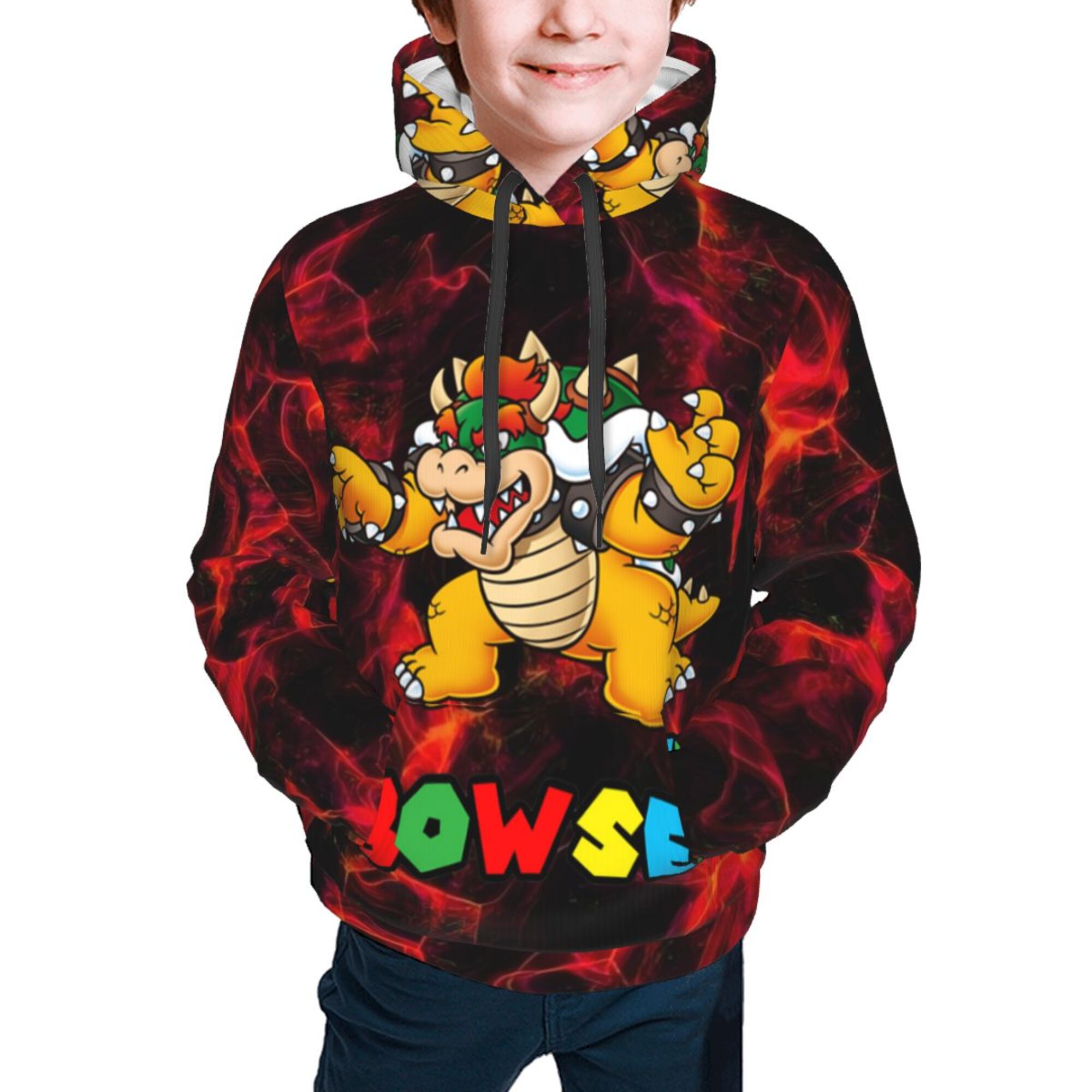 Super Bowser Kids' Hoodie 3d Print Sweatshirt Soft Pullover Hooded With ...