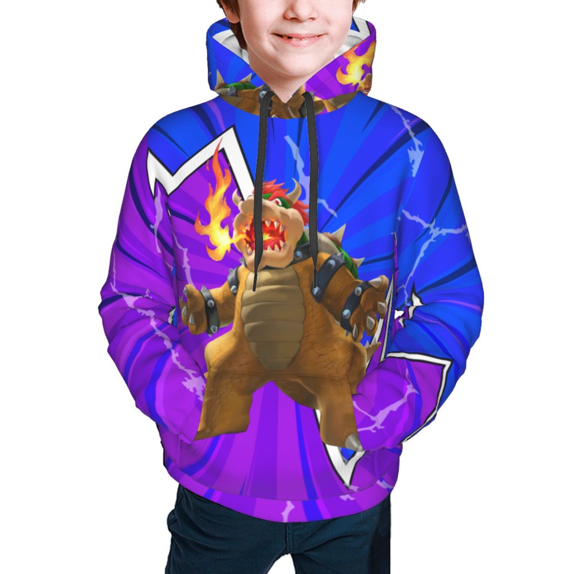Super Bowser Kids' Hoodie 3d Print Sweatshirt Soft Pullover Hooded With ...