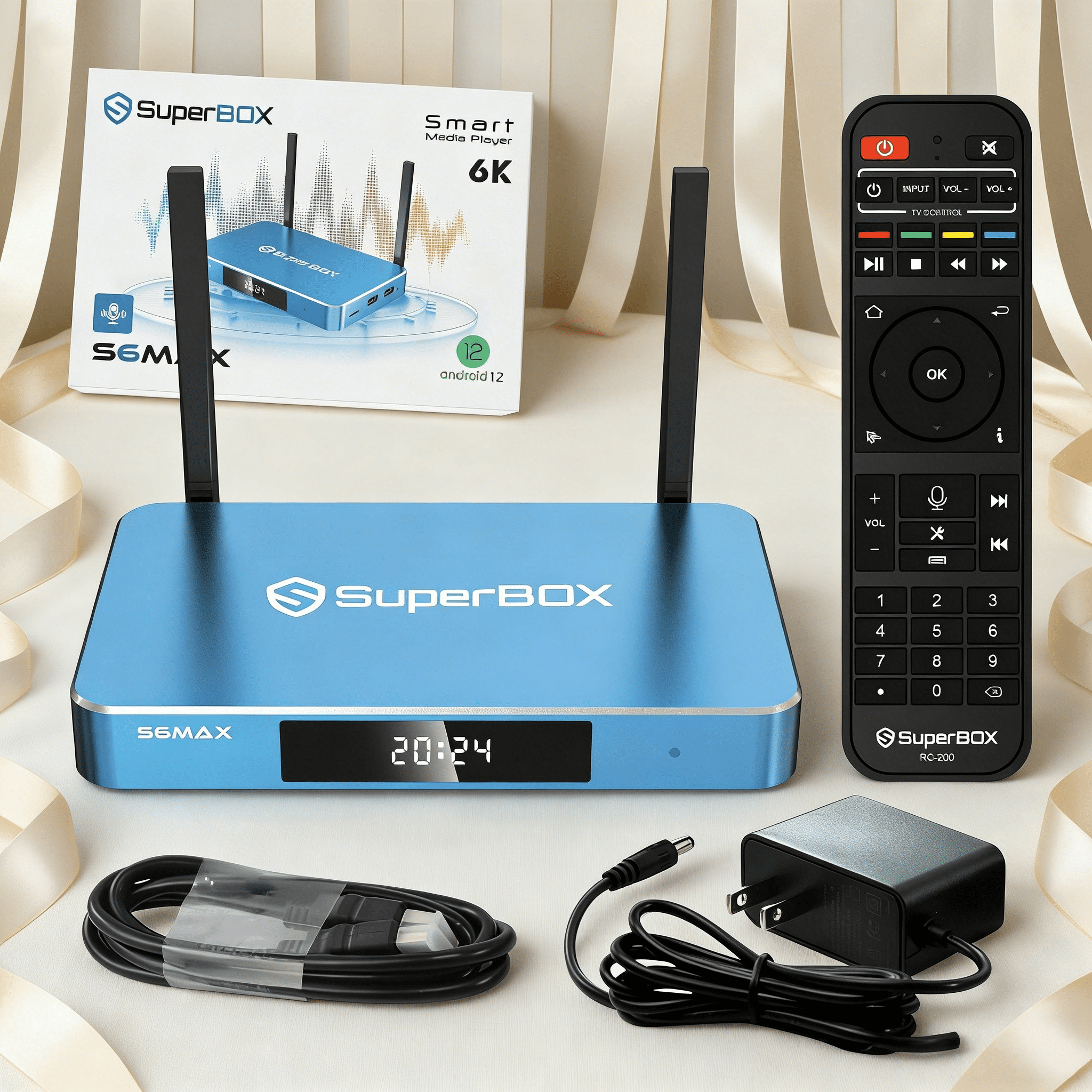 Super Box Classic Blue S6 Max 2025 Fully Loaded, 4GB RAM+64GB ROM ...