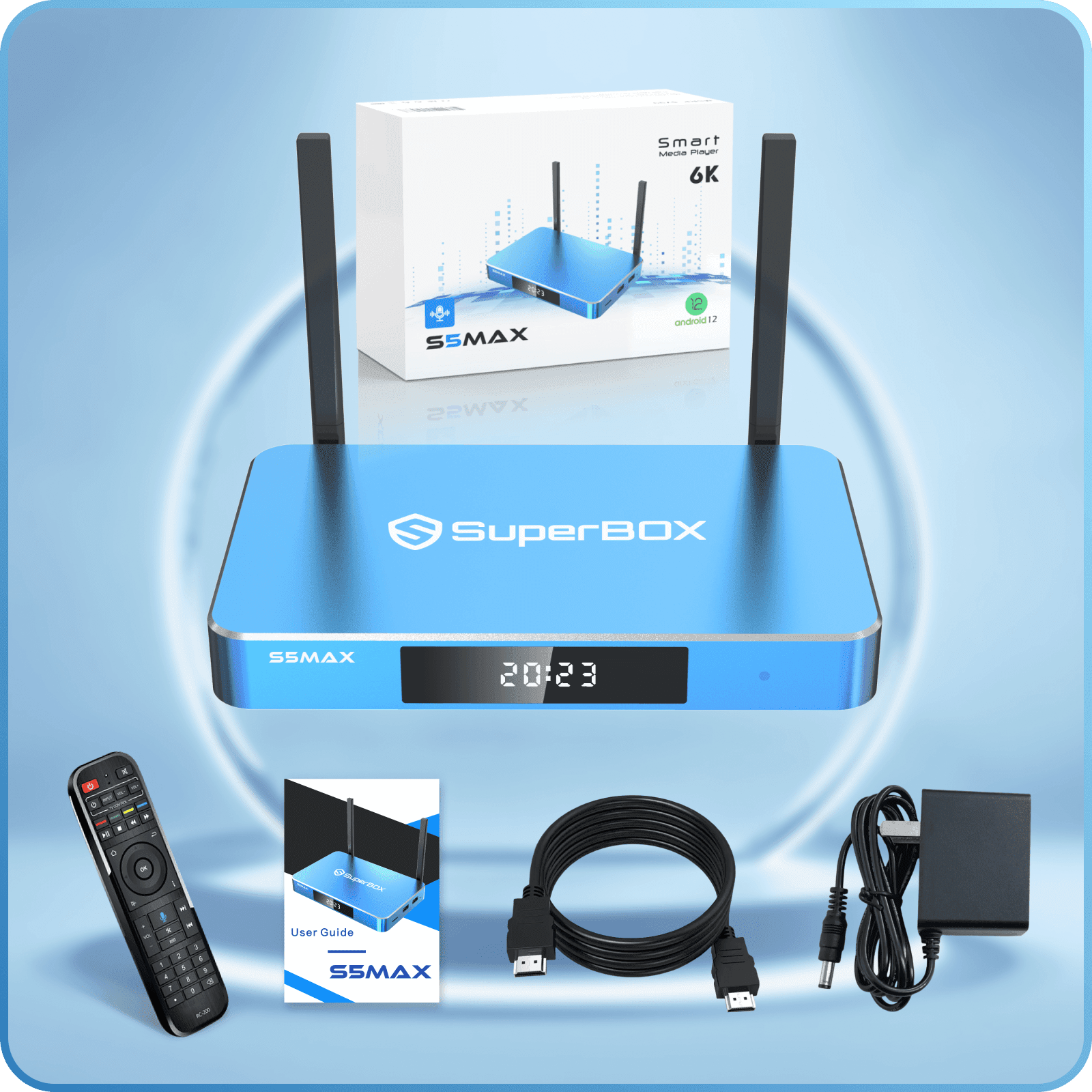 Super Box S5 Max 2024 Edition: 4GB DDR, 64GB eMMC Storage, Wi-Fi 6, and ...