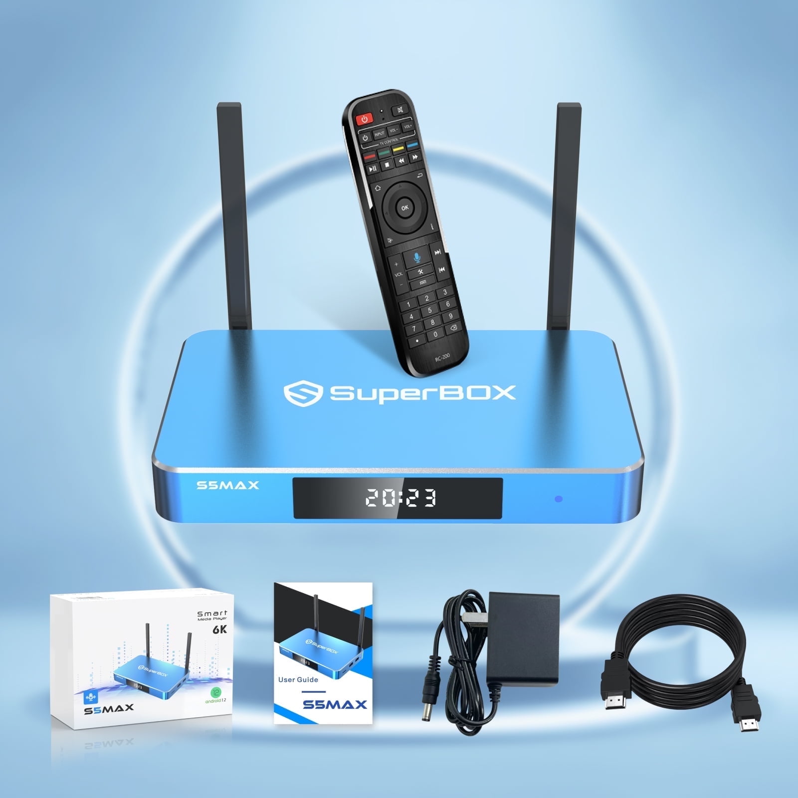 Super Box S5 Max 2024 Edition: 4GB DDR, 64GB eMMC Storage, Wi-Fi 6, and ...