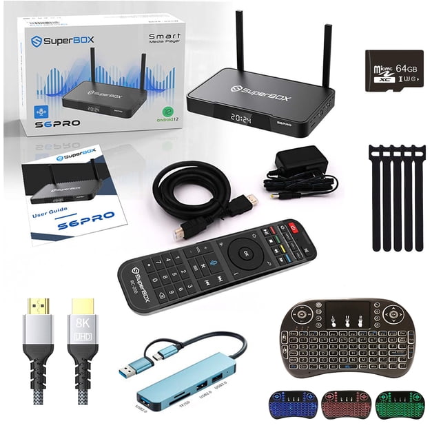 Super Box S6 Pro 2025 Fully Loaded, 6k HD Smart TV Box with Parental ...