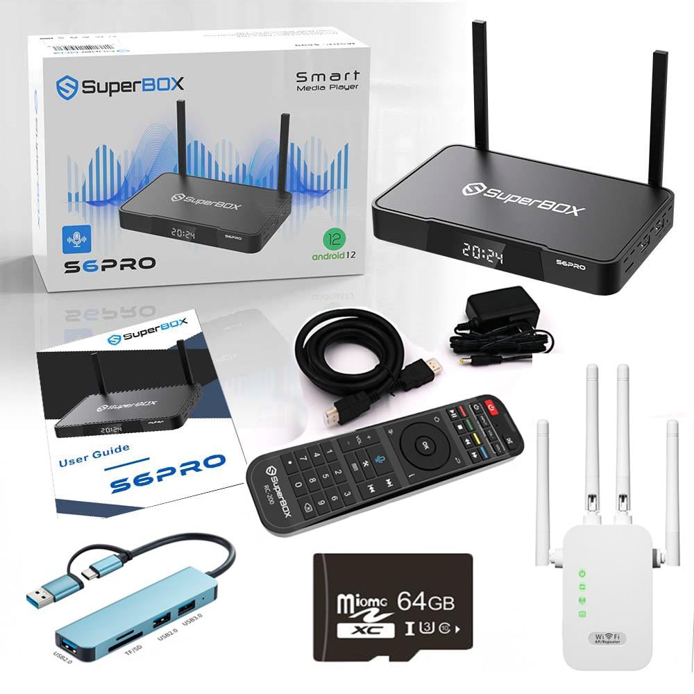 Super Box S6 Pro 2025 Fully Loaded, 6k HD Smart TV Box with Parental ...