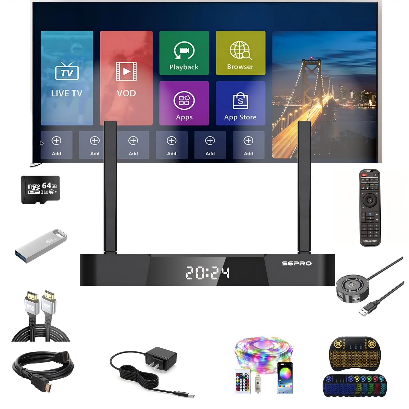 Super Box S6 Pro 2026 Fully Loaded, 6k HD Smart TV Box with Parental ...