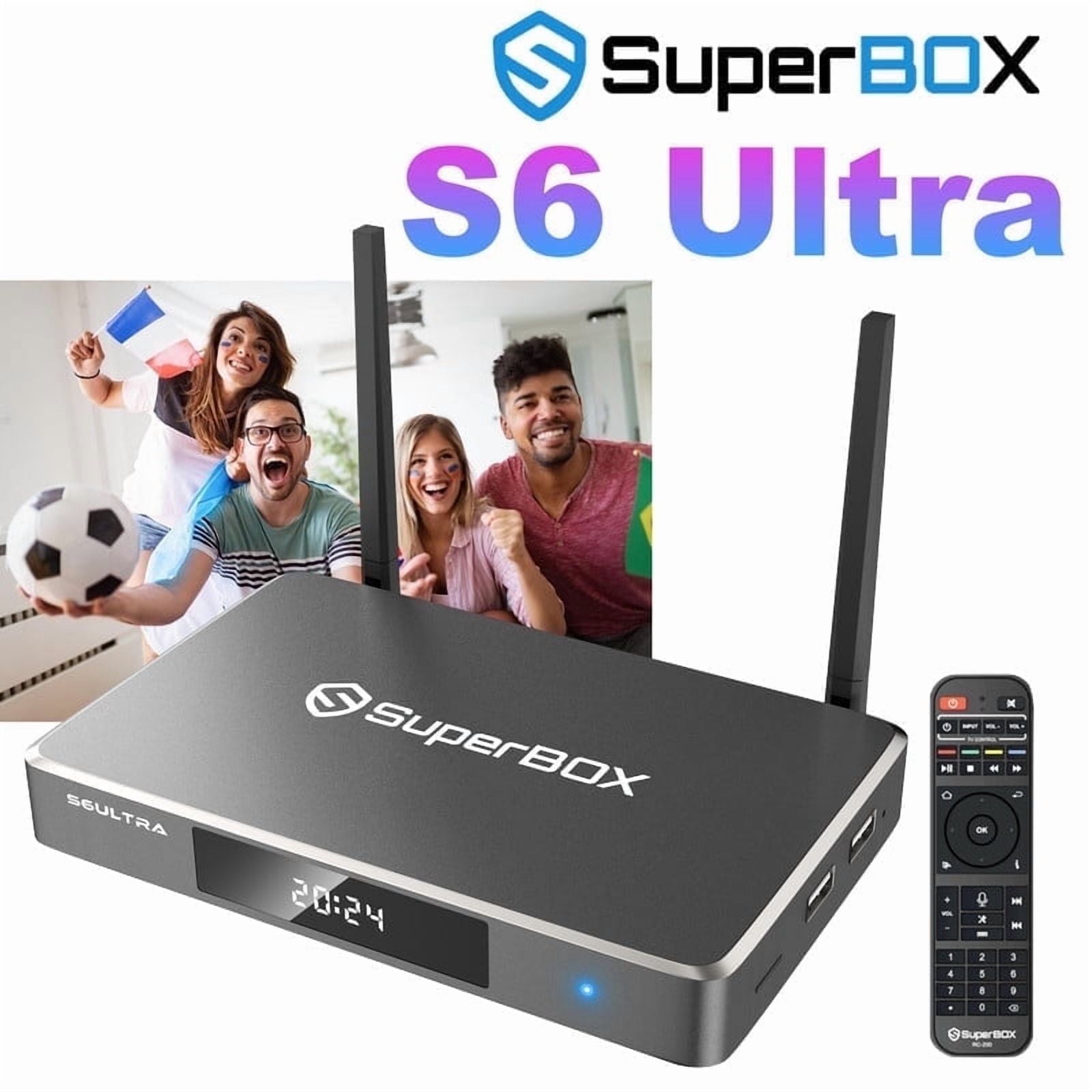 Super Box S6 Ultra Bundle Full Loaded, 4G & 128G Storage with Upgraded Voice Command Easy Setup ...