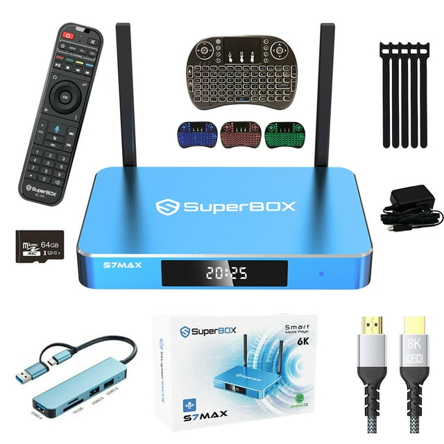 Super Box S7 Pro 2026 Fully Loaded, 6k HD Smart TV Box with Parental ...