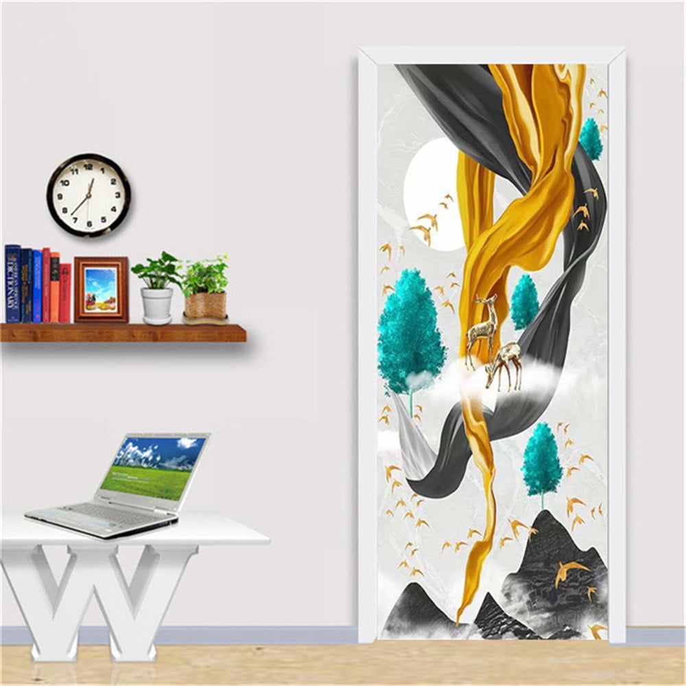 Super Brain Vinyl Poster For Door Self Adhesive Door Wallpapers ...