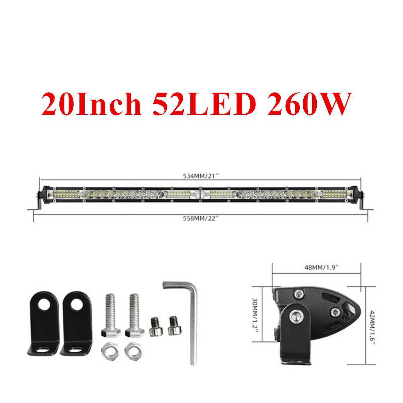 Super Bright 12D 10 20 130W 260W Off Road Led Light Bar Slim Combo LED Driving Lights for Off ...