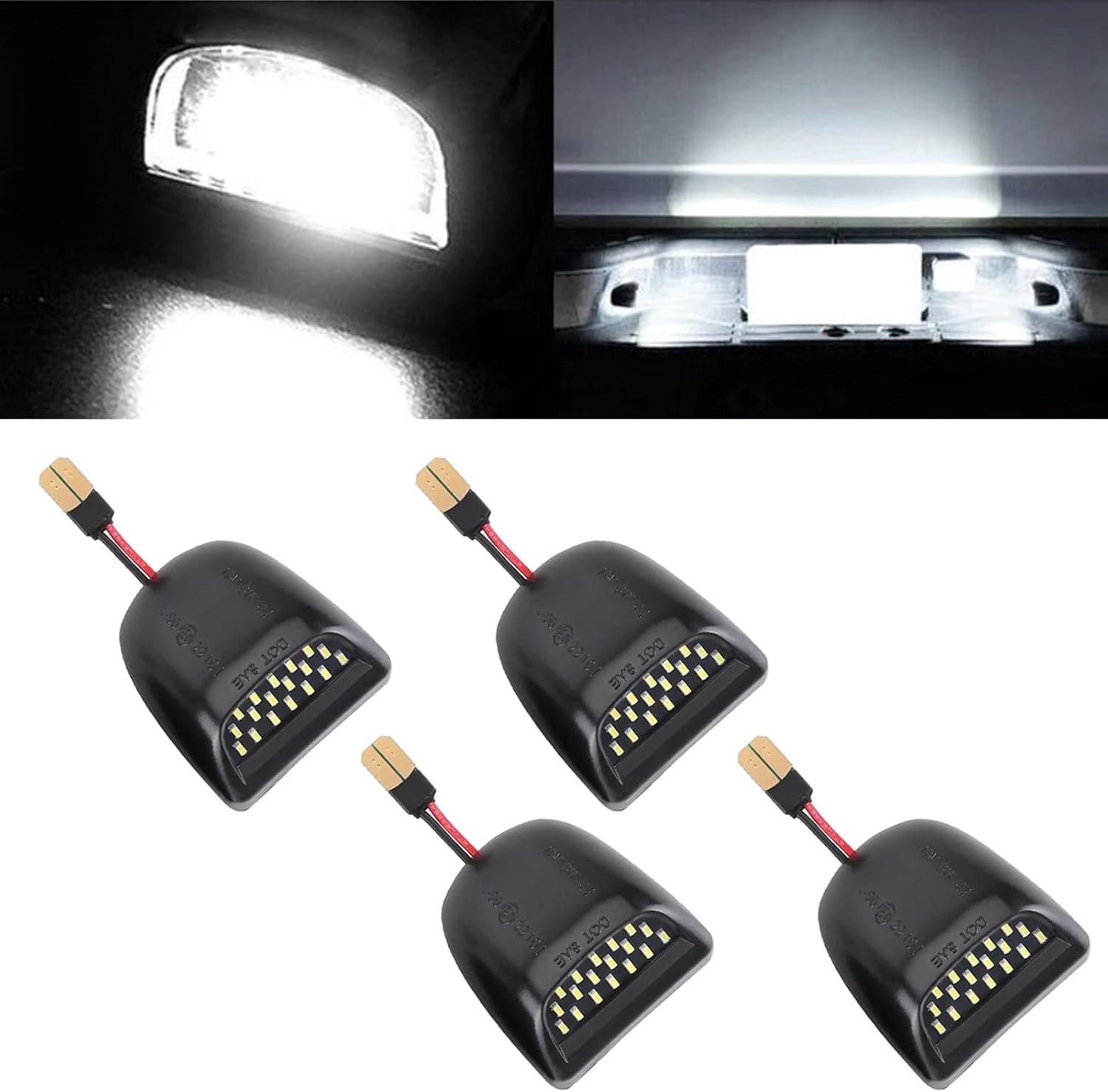 Super Bright 36 LED License Plate Light, 12V Plug and Play License ...
