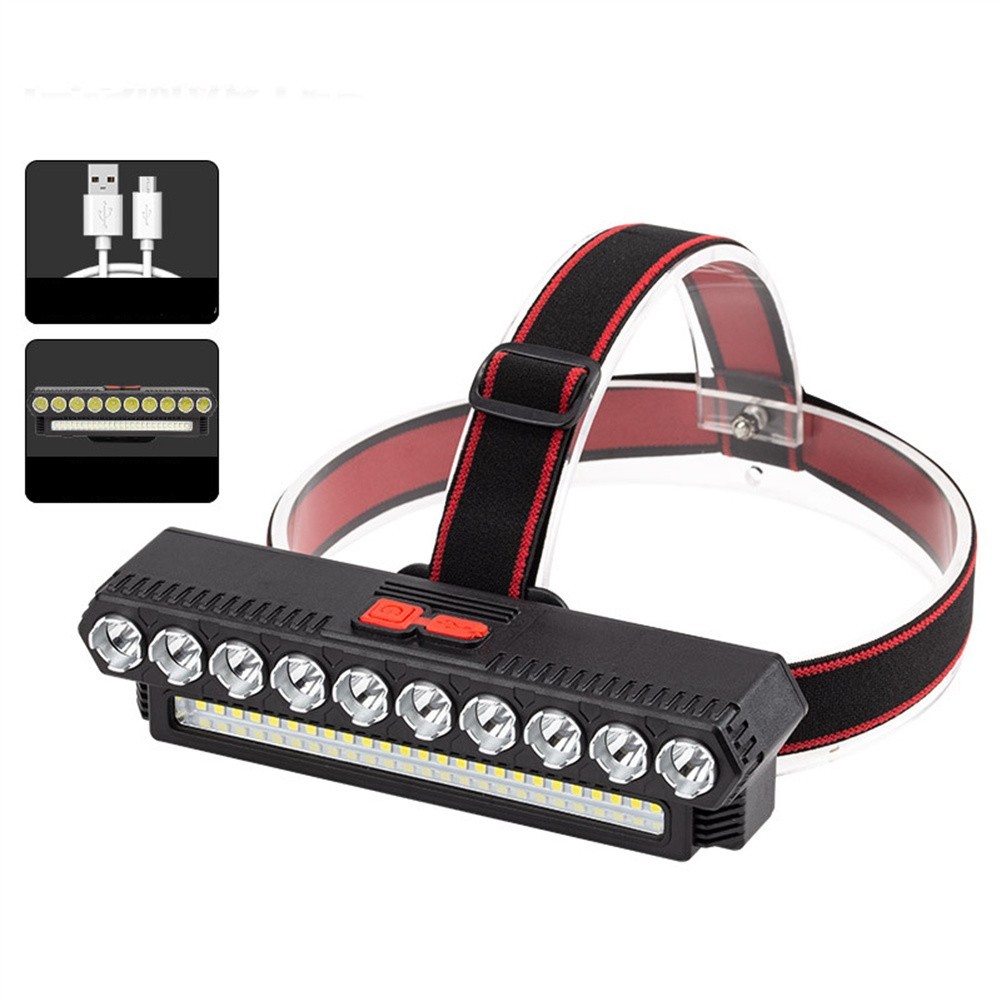 Super-bright 50000LM LED Headlamp Headlight Flashlight Head Torch 10LED ...