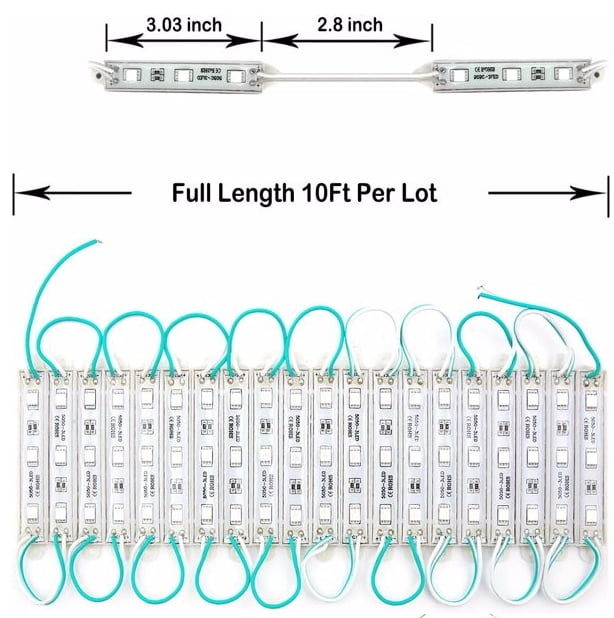 Super Bright 5050 SMD LED Strip Light, IP65 Waterproof 12V DC, Cuttable ...