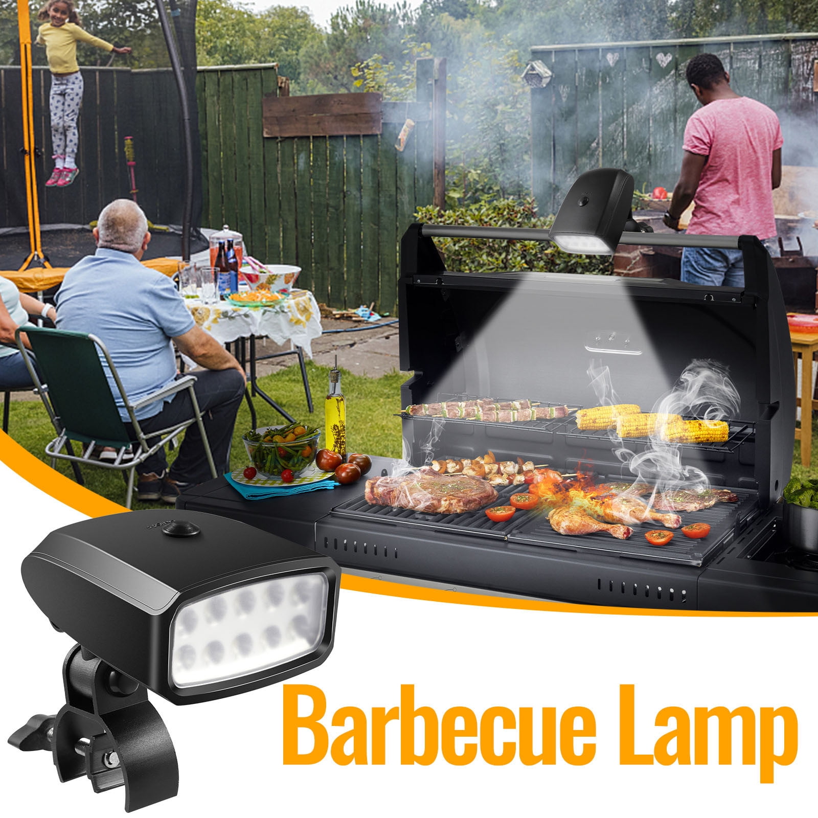Super Bright BBQ Grill Light with 360 Degree Swivel Head, 10 LED 200LM ...