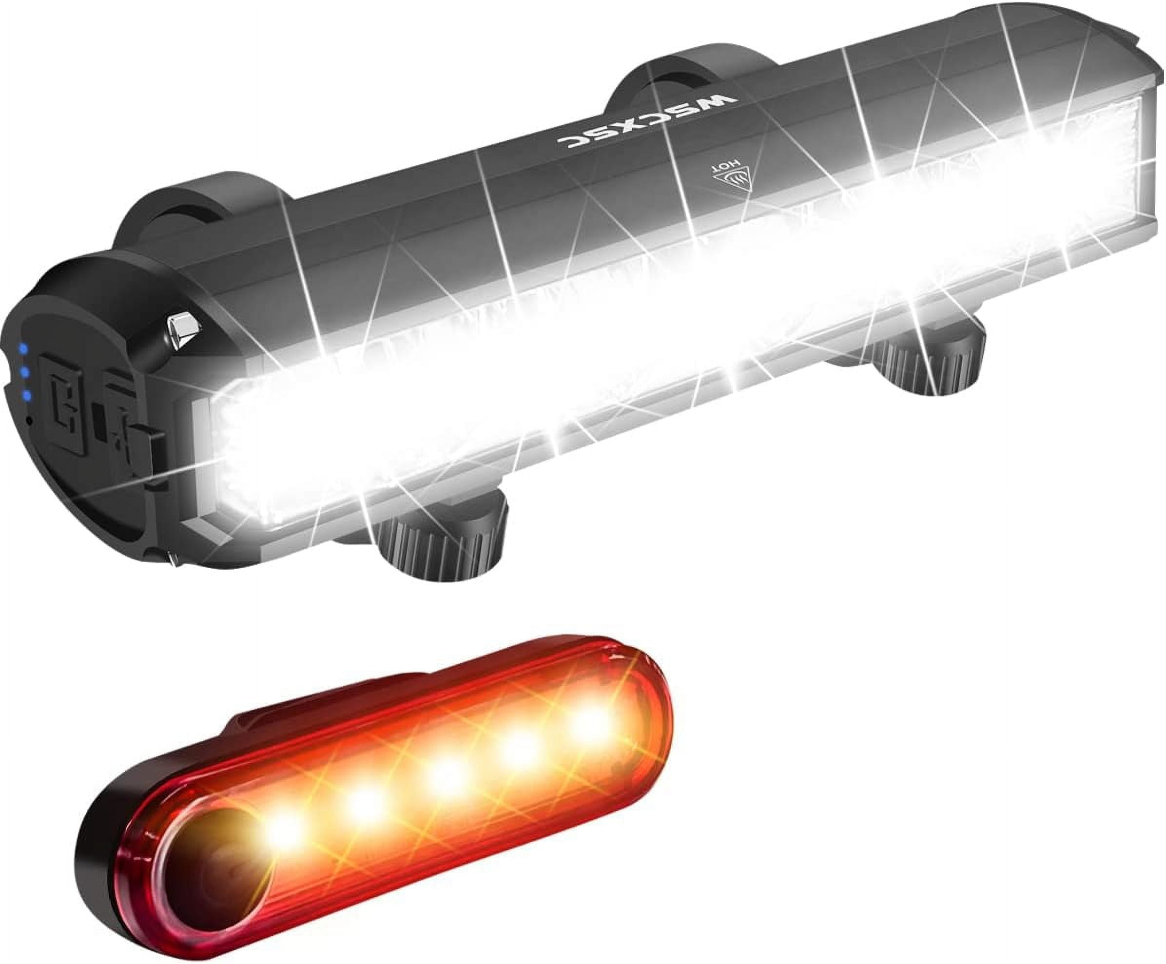 Super Bright LED Bike Light,USB Rechargeable Bicycle Headlight-5 Modes,Waterproof Bike Headlight ...