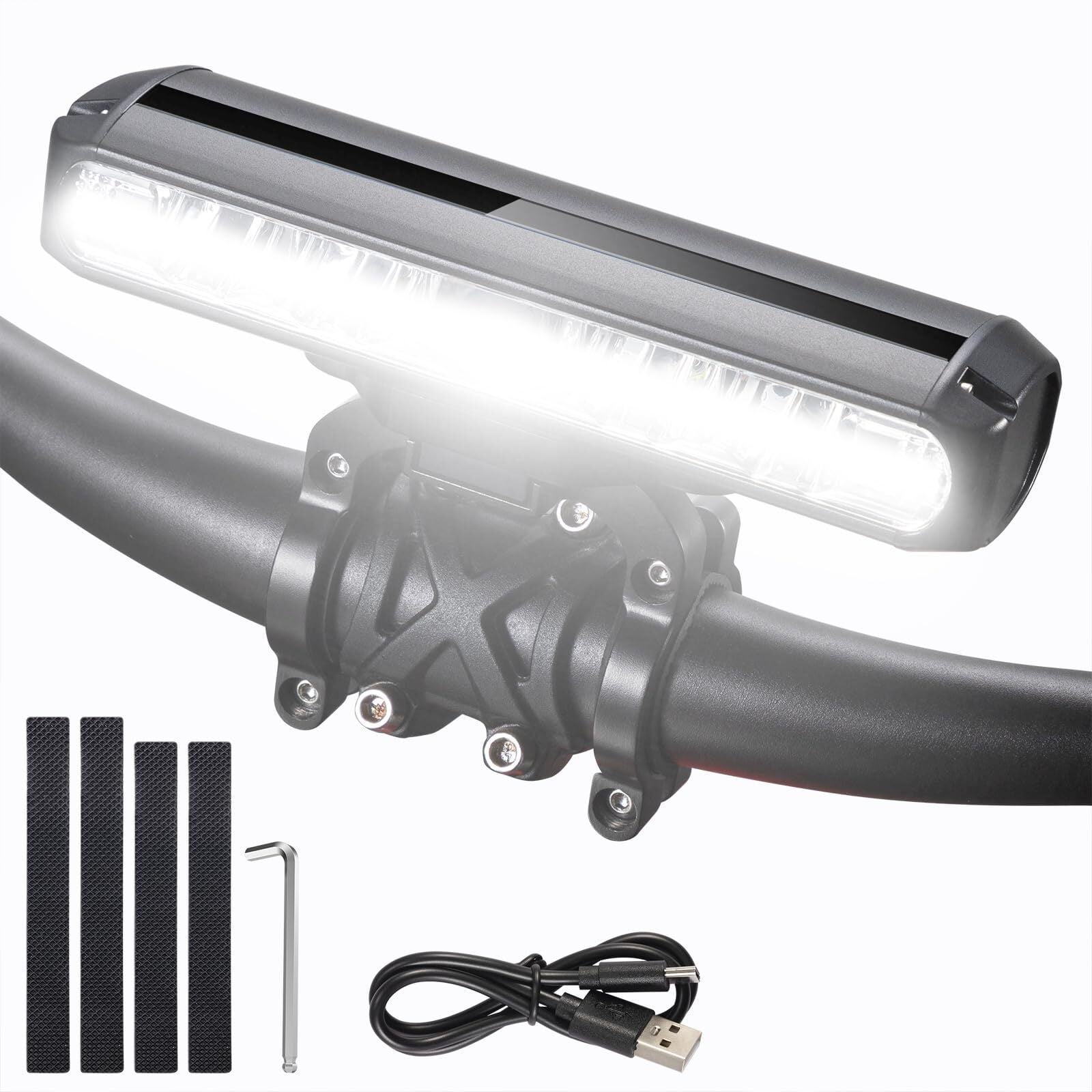 Super Bright Bike Lights for Night Riding, 8000mAh USB Rechargeable ...