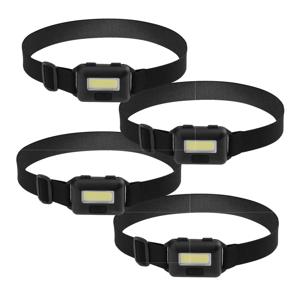 Super Bright COB LED Headlight 4 Pack Led Headlamp Flashlight for ...