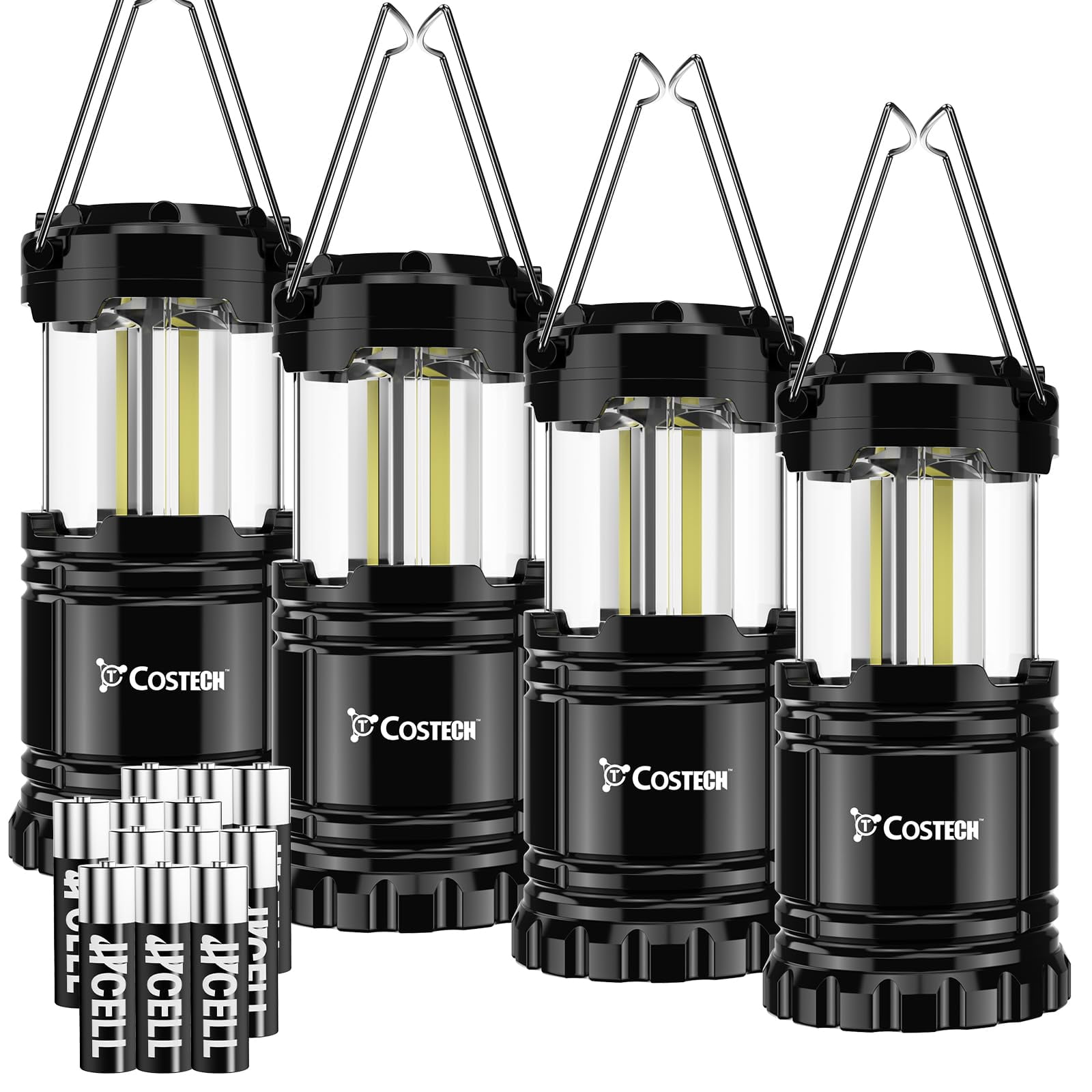 Costech Super Bright LED Camping Lantern, Collapsible Compact Portable ...