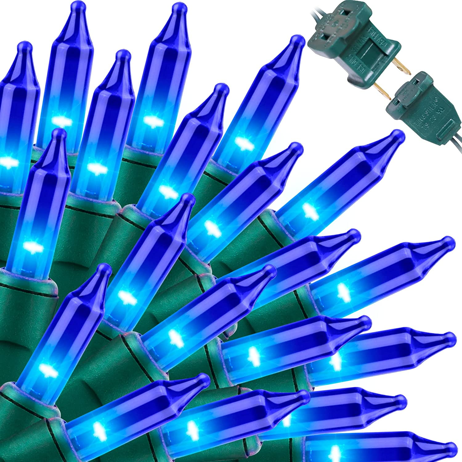 Super-Bright Extendable Blue Christmas Lights Decoration 100Lights 19 ...