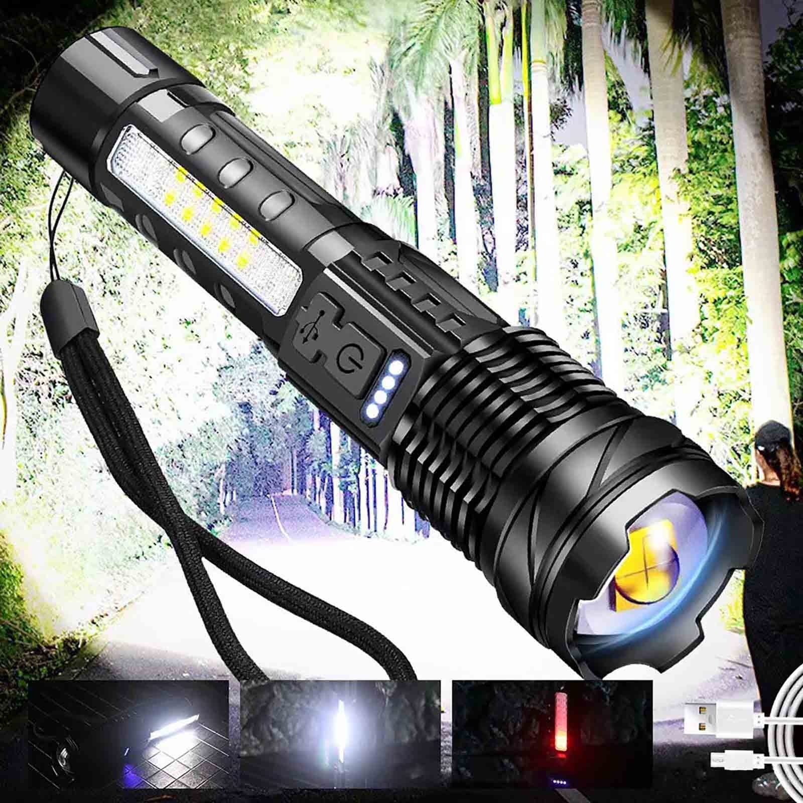Super Bright Flashlight PCS，Rechargeable ork LightFlood Beam for ...