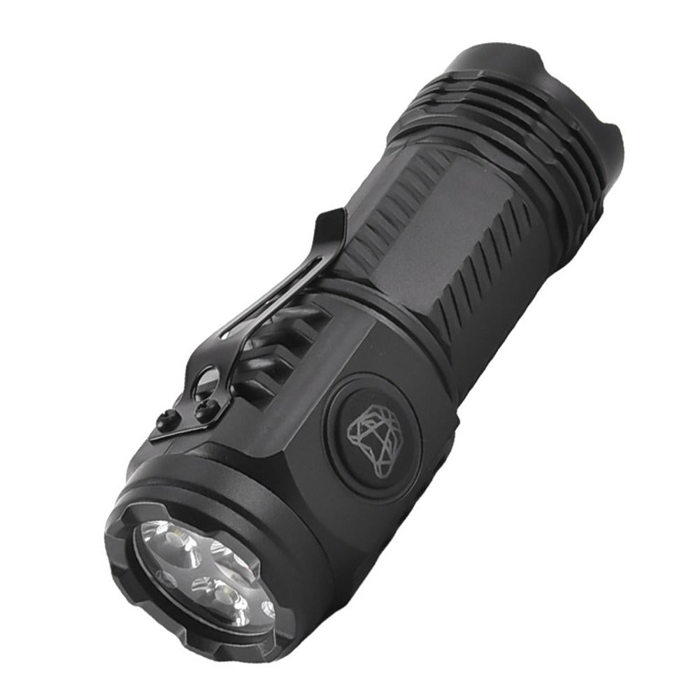 Super Bright Flashlight Three Eye Clip Light Mini Small Torch Camping ...