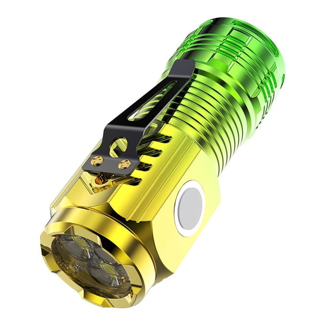 Super Bright Flashlight Three Eyes Hat Clip Light Mini Small Torch ...