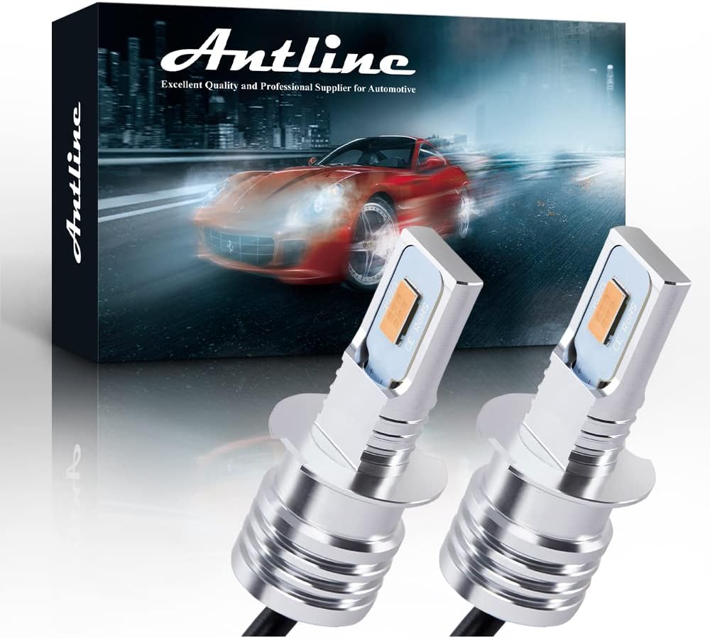 Super Bright H3 LED Bulb Golden Yellow Newest Version 3570 CSP-Chips ...