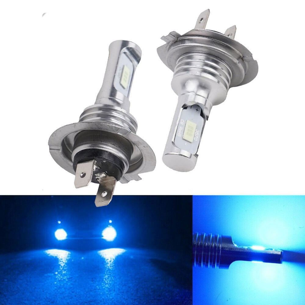 Super Bright H7 LED 8000K Ice Blue Headlight Bulbs Kit High Low Beam ...