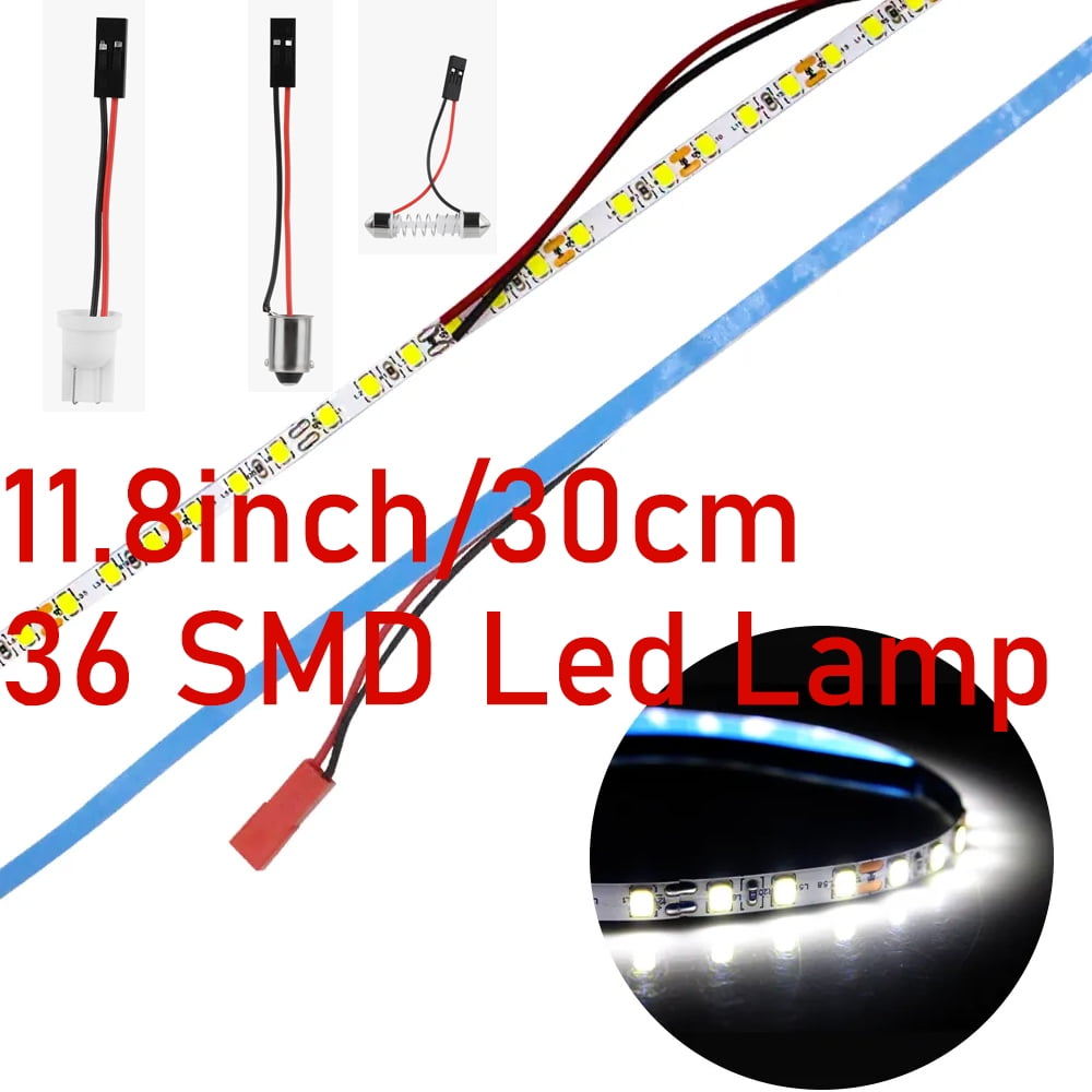 Super Bright HID White 18-SMD LED Strip Light Car Trunk 30cm Area ...