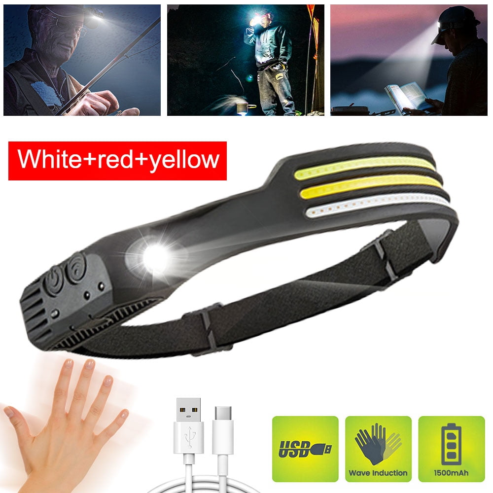 Super Bright Induction Cob Headlamp Rechargeable Fishing Headlamp ...