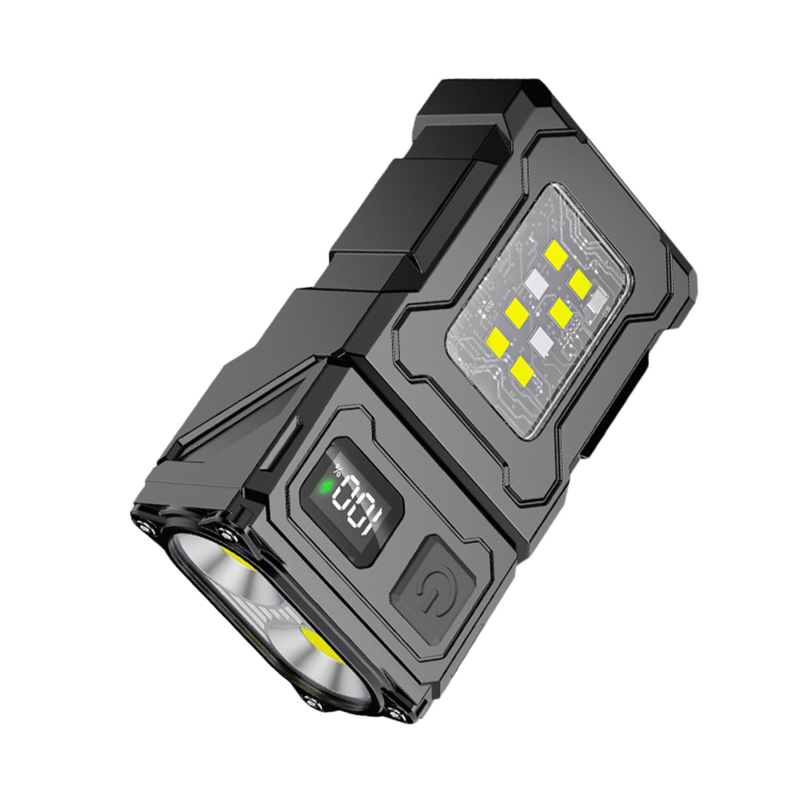 Super Bright LED Digital Display-Mounted Rechargeable Flashlight Outdoor-Specific Long Battery ...