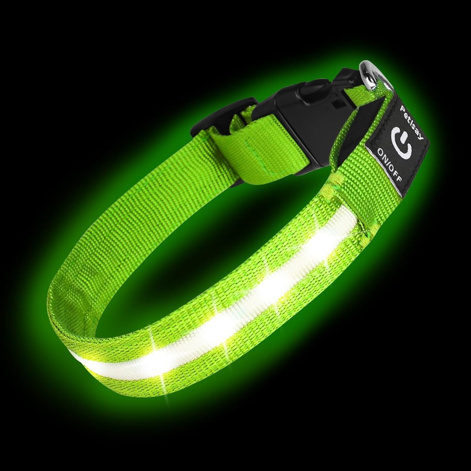 Super Bright LED Dog Collar - Fully Waterproof & Adjustable Glow Collar ...
