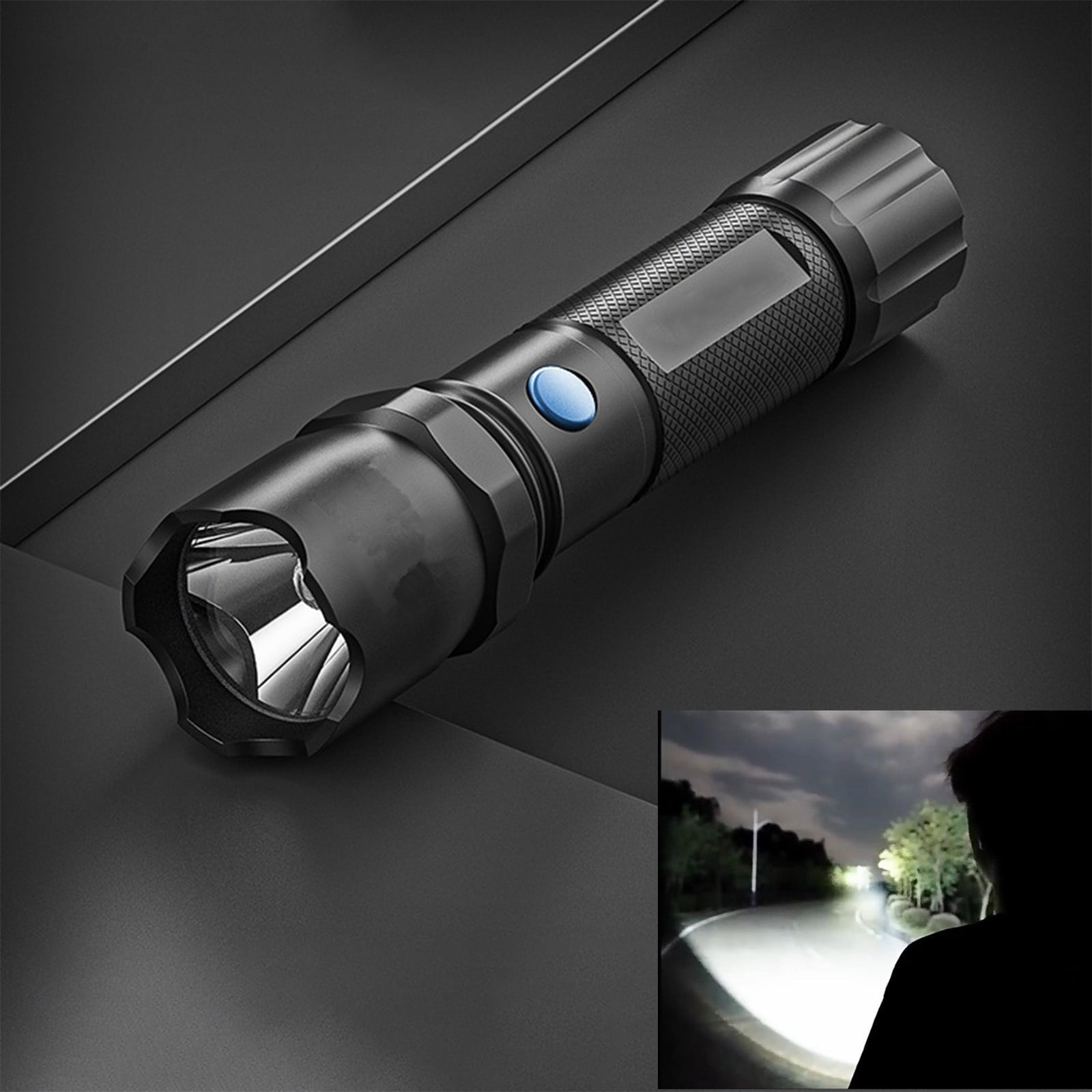 Super Bright LED Flashlight, Powerful Handheld Spotlight, 10000 Lumens ...