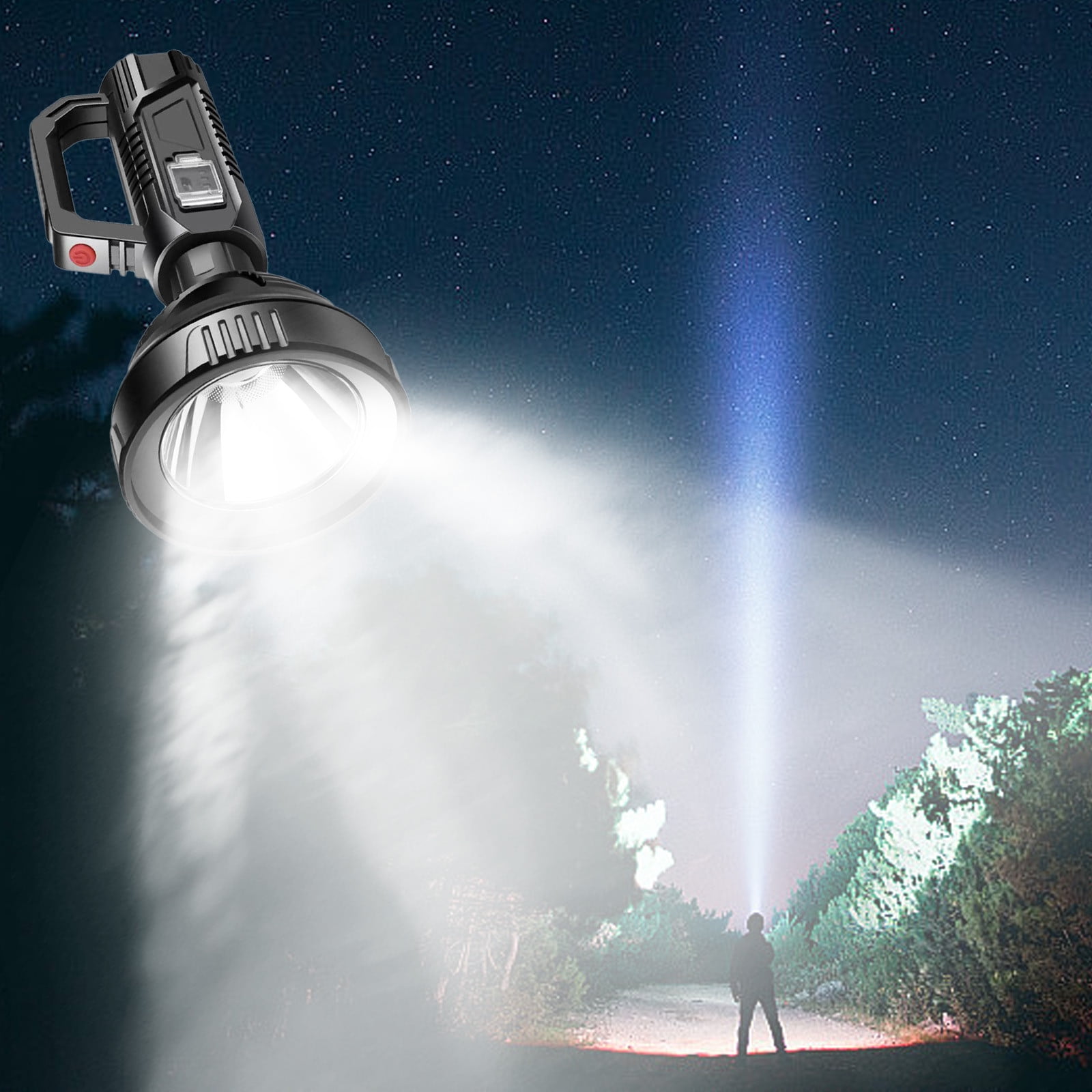 Super Bright LED Flashlight, Rechargeable Searchlight, 1000LM Power, 5 ...