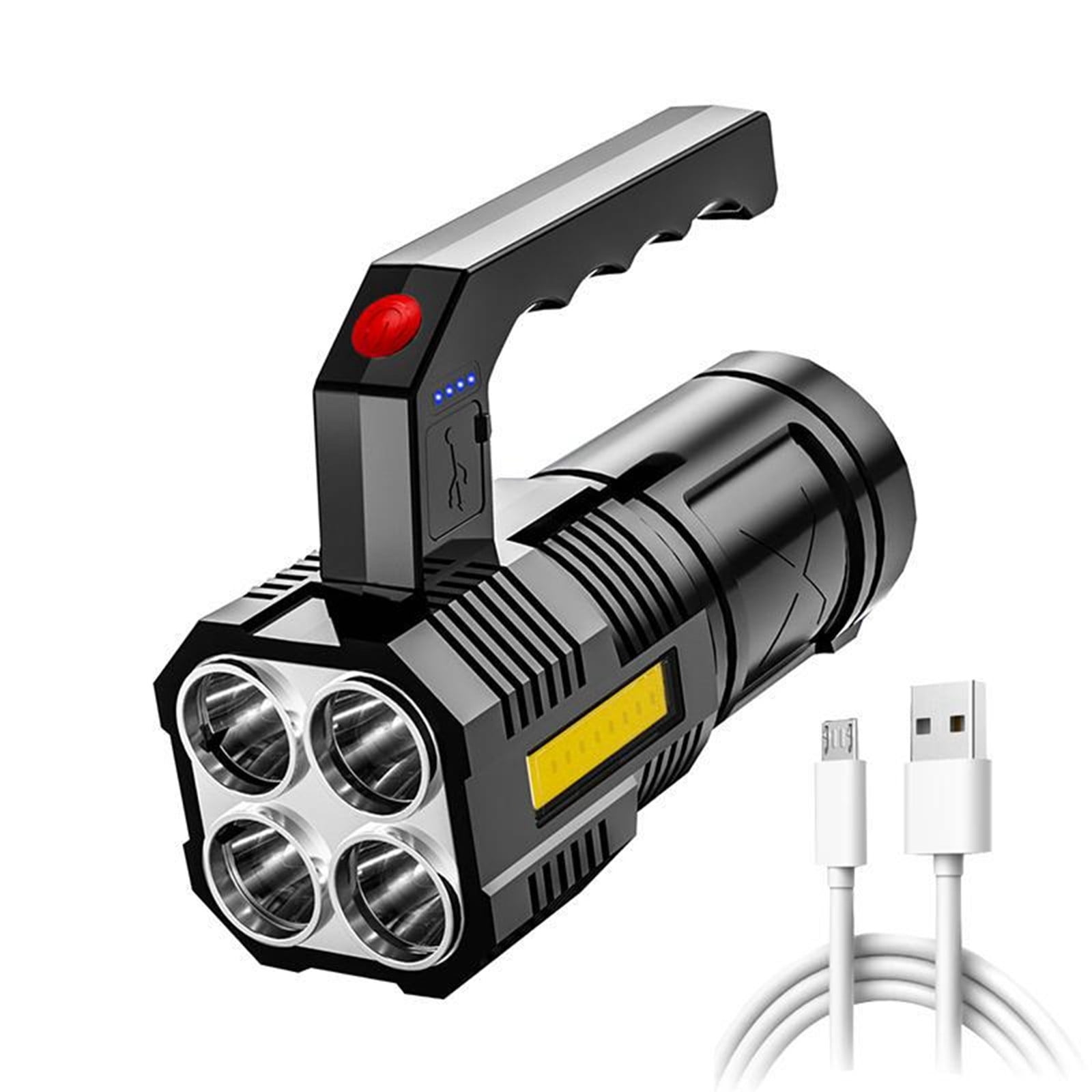 Super Bright LED Flashlight, Rechargeable Strong Light, 4 Modes, Large ...