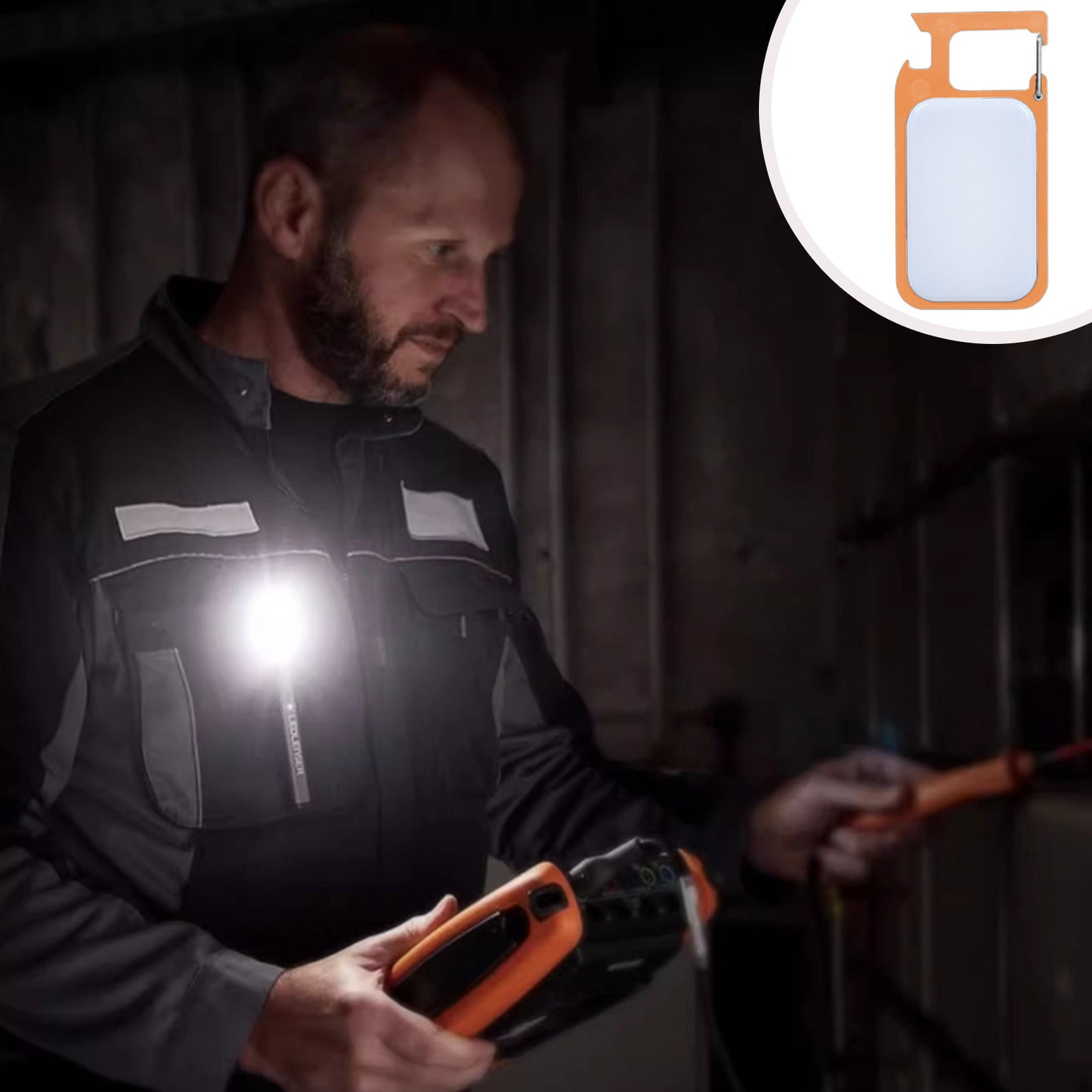 Super Bright LED Flashlight, Rechargeable Work Light, 1000mAh Battery ...