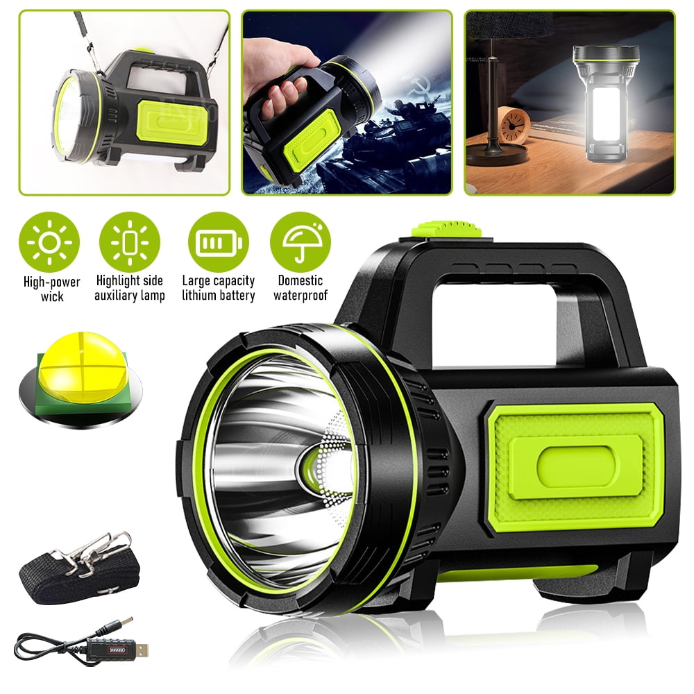 Super Bright LED Flashlight, USB Rechargeable Flashlight, Waterproof ...
