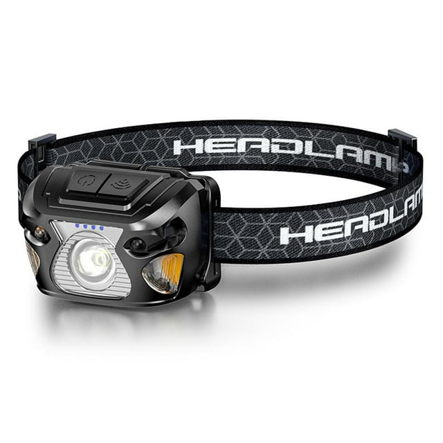 Super Bright LED Headlight MotionSensor USB Rechargeable Head lamp ...