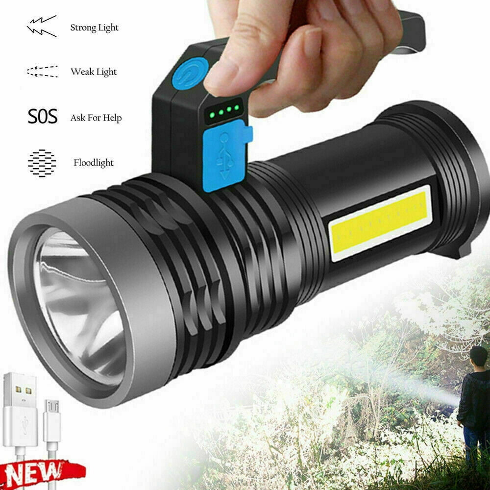 Super Bright LED Searchlight Portable Rechargeable Spotlight Handheld ...