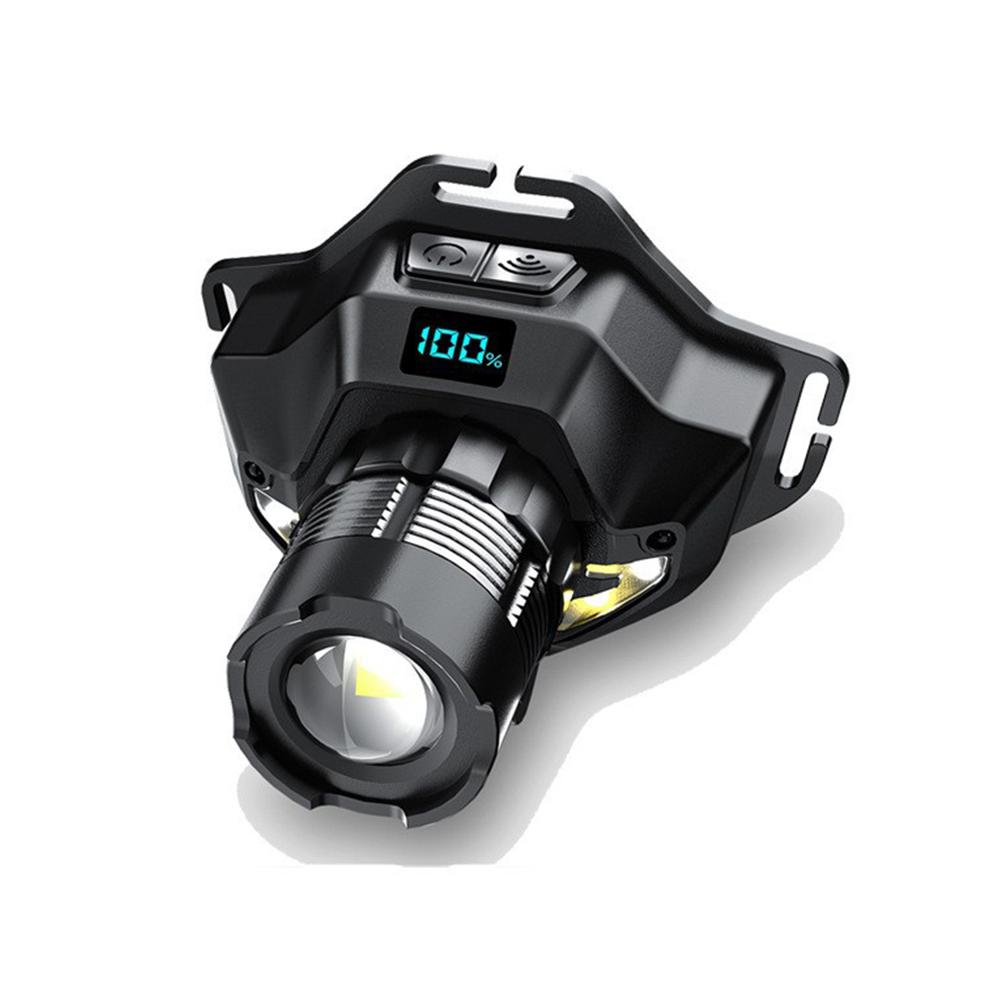 Super Bright LED Sensor Headlamp USB Rechargeable Headlight Led Head ...