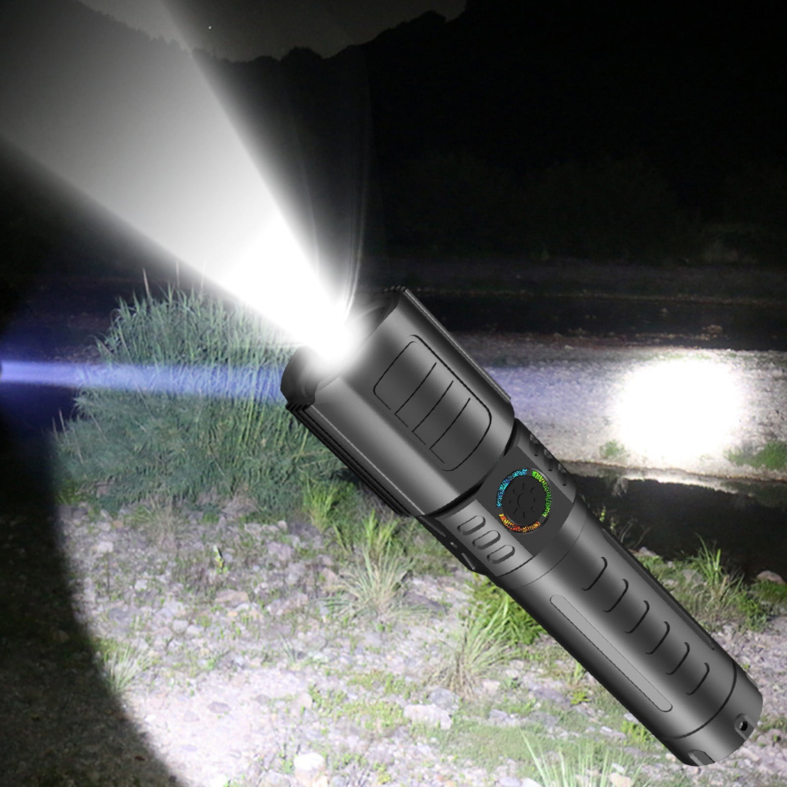 Super Bright LED Torch, Rechargeable Zoom Spotlight, 1000Lumen Power ...